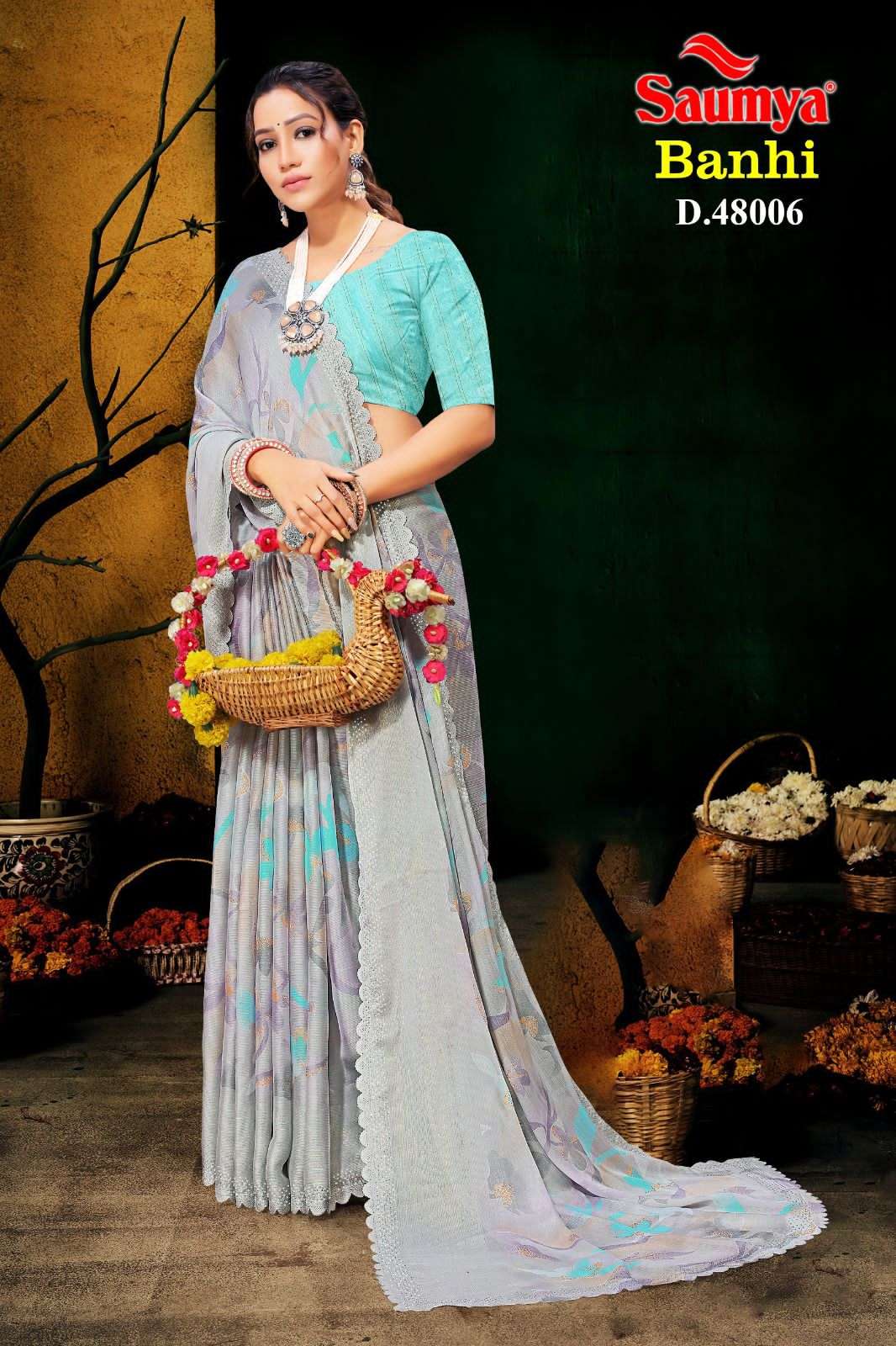 Saumya Banhi Fancy Chiffon Festive Collection Saree New Designs