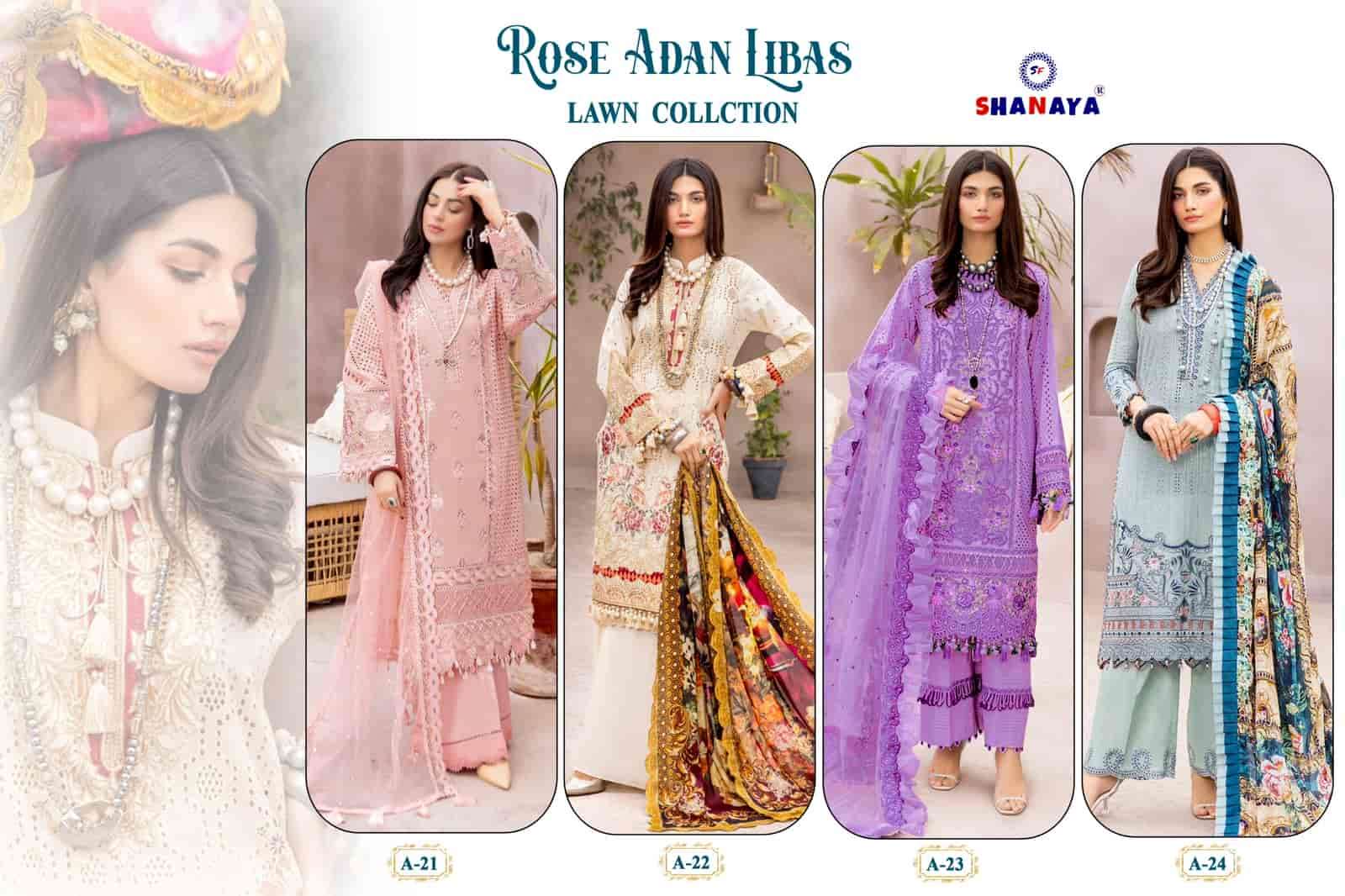 Shanaya Rose Adan Libas Pakistani style Fancy Salwar Suit Catalog Collection