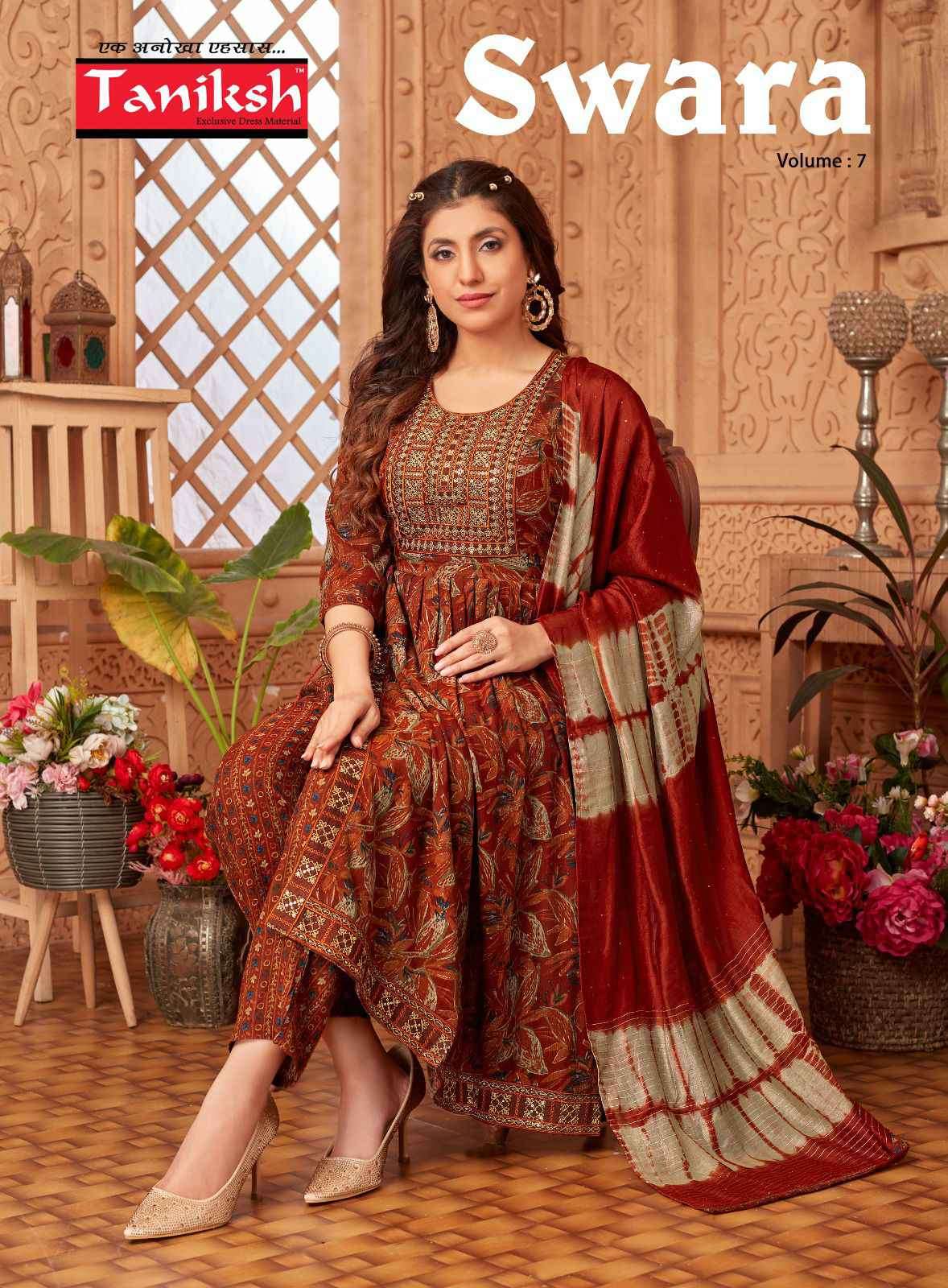 Taniksh Swara Vol 7 Stylish Nayra Designs 3 Piece Suit Wholesaler