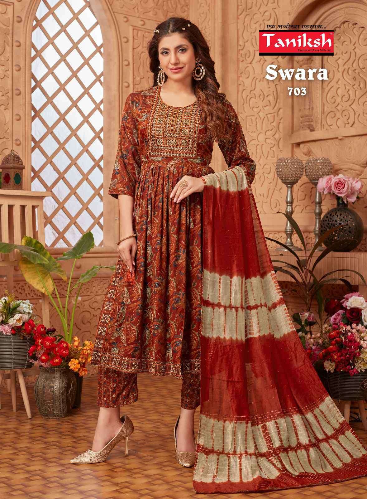 Taniksh Swara Vol 7 Stylish Nayra Designs 3 Piece Suit Wholesaler