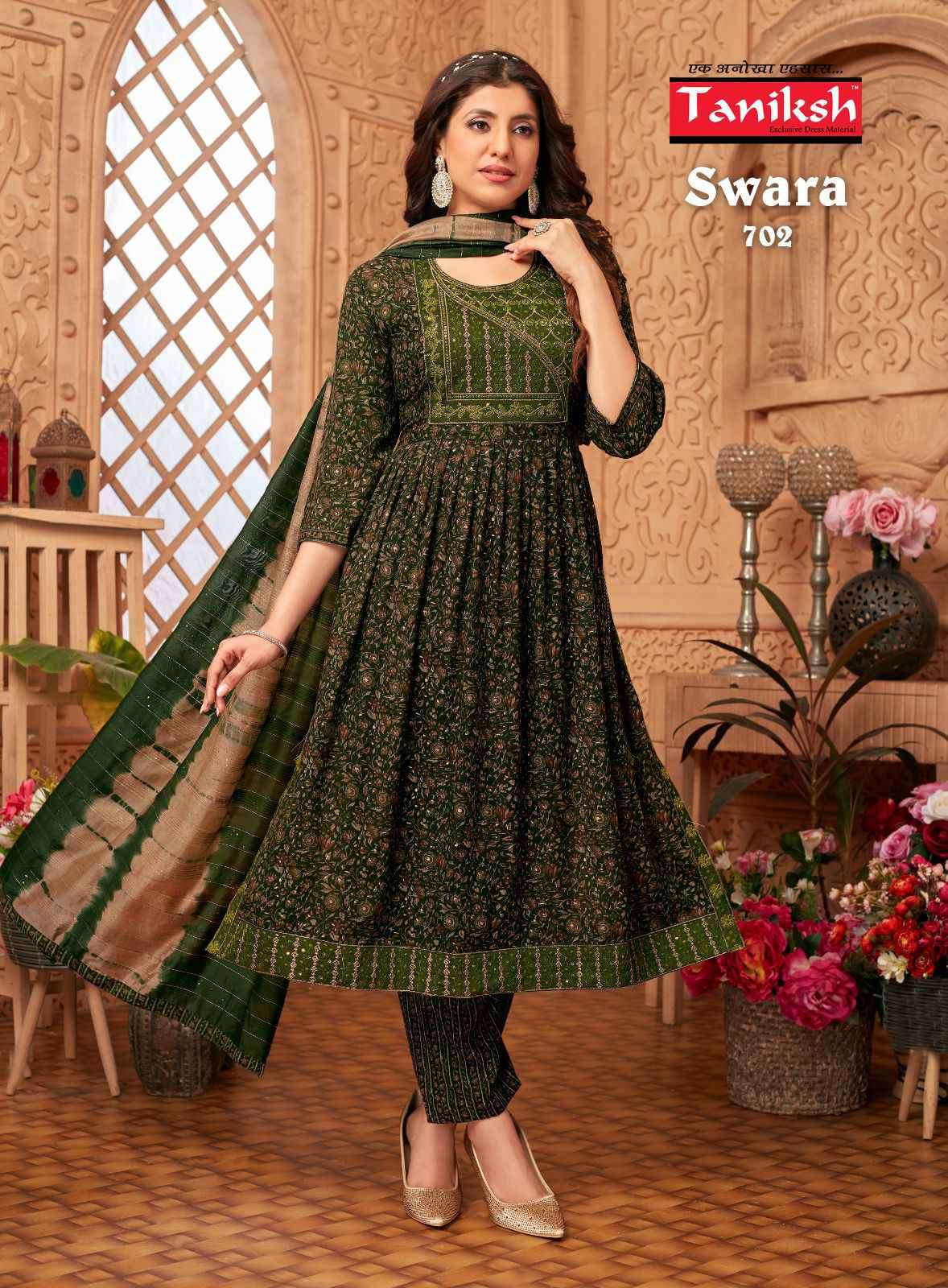 Taniksh Swara Vol 7 Stylish Nayra Designs 3 Piece Suit Wholesaler