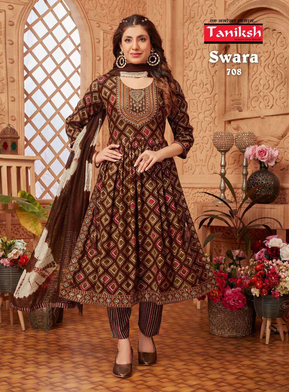 Taniksh Swara Vol 7 Stylish Nayra Designs 3 Piece Suit Wholesaler