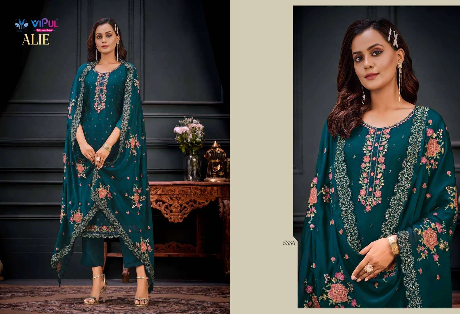 Vipul Alie Designer Party Wear Straight Suit catalog Wholesale price