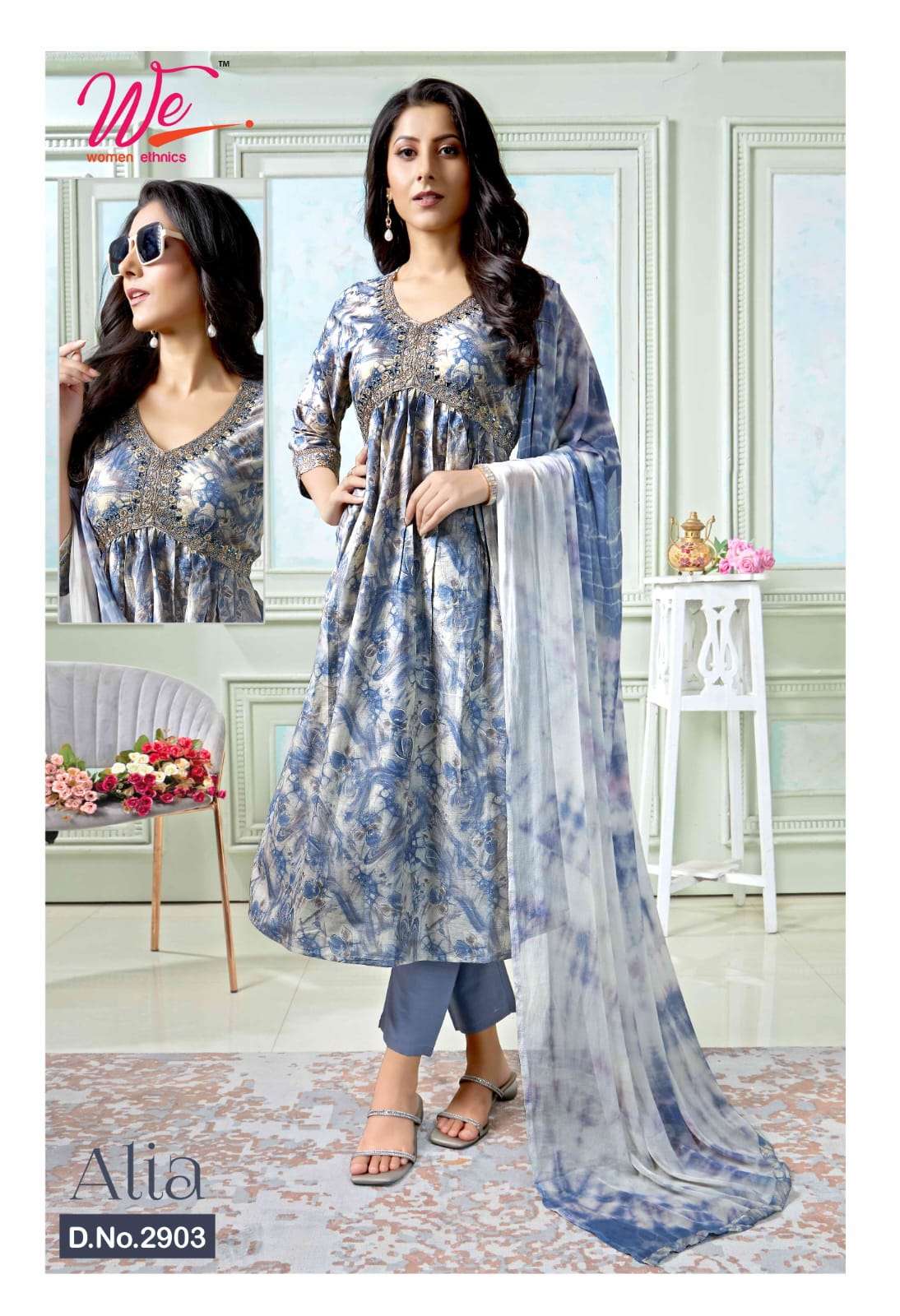We Alia Fancy Print Aliaya Style Kurti Bottom Dupatta Set Latest Collection