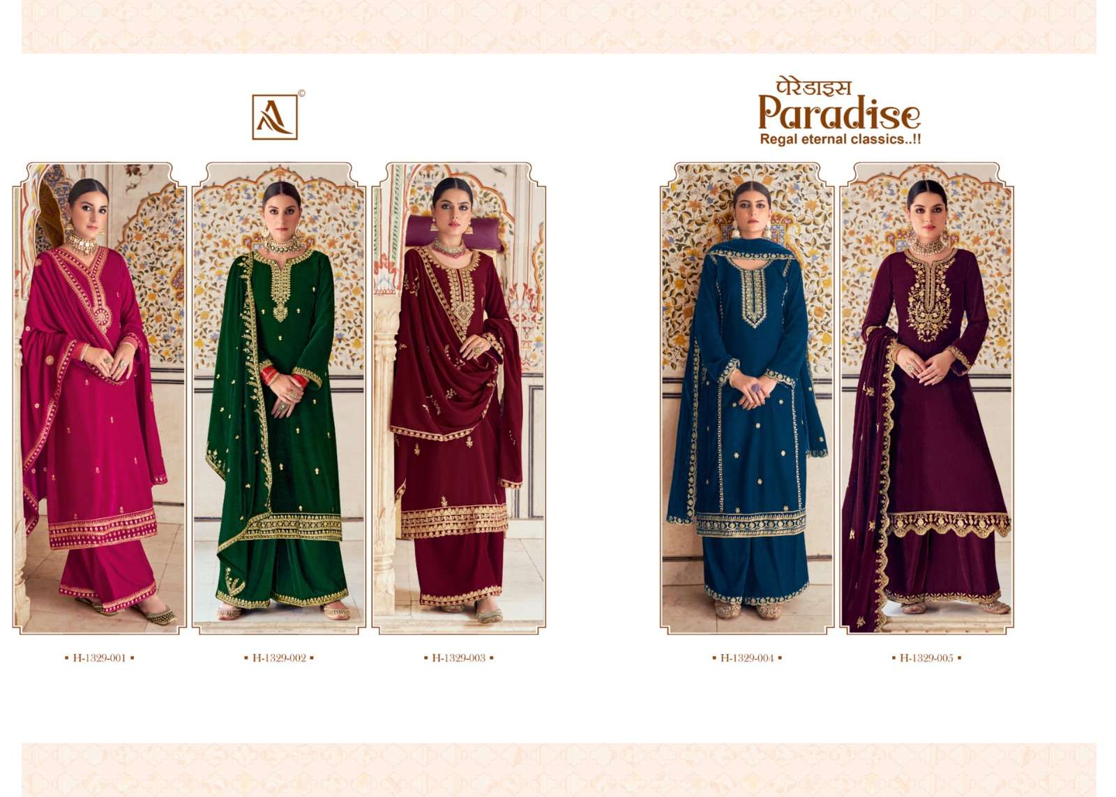 Alok Suit Paradise Exclusive Work Velvet Suit Collection