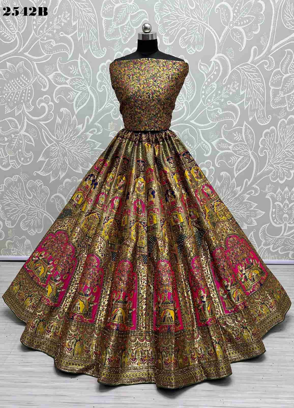 Anjani Art 2542 Colors Heavy Banarasi Designer Dulhan Lehenga Exporter