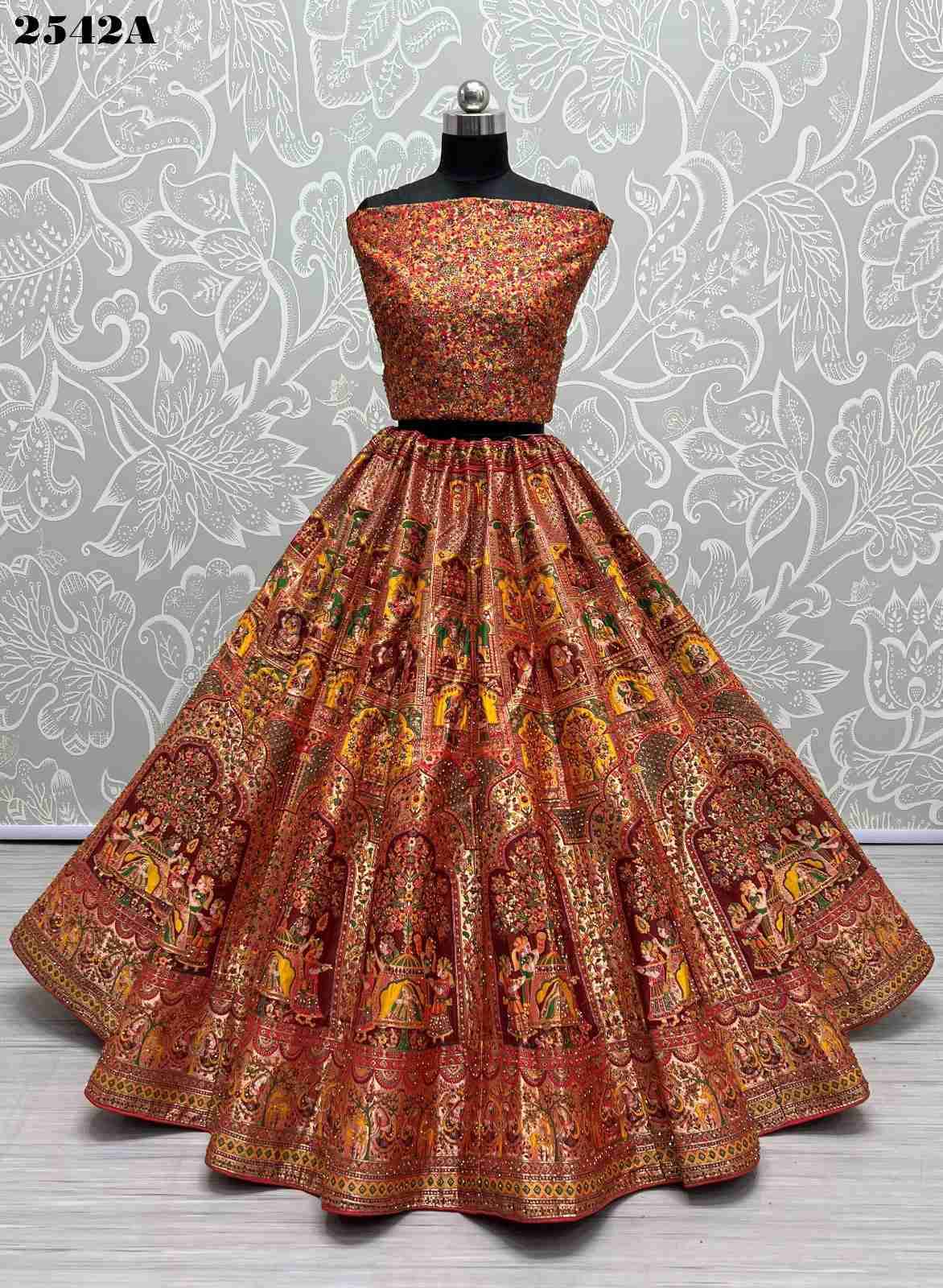 Anjani Art 2542 Colors Heavy Banarasi Designer Dulhan Lehenga Exporter