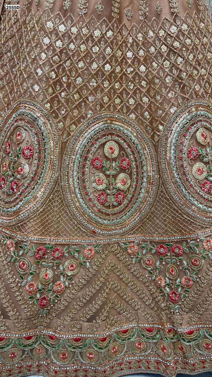 Anjani Art 2555 Colors Designer Work Net Wedding Collection Lehenga ...