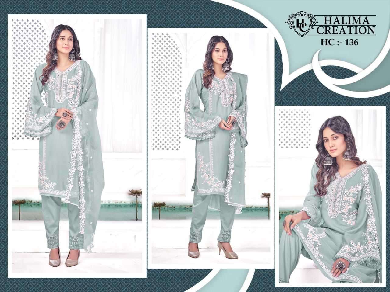 Halima Creation Hc 136 Festive Collection Pakistani Suit New Collection