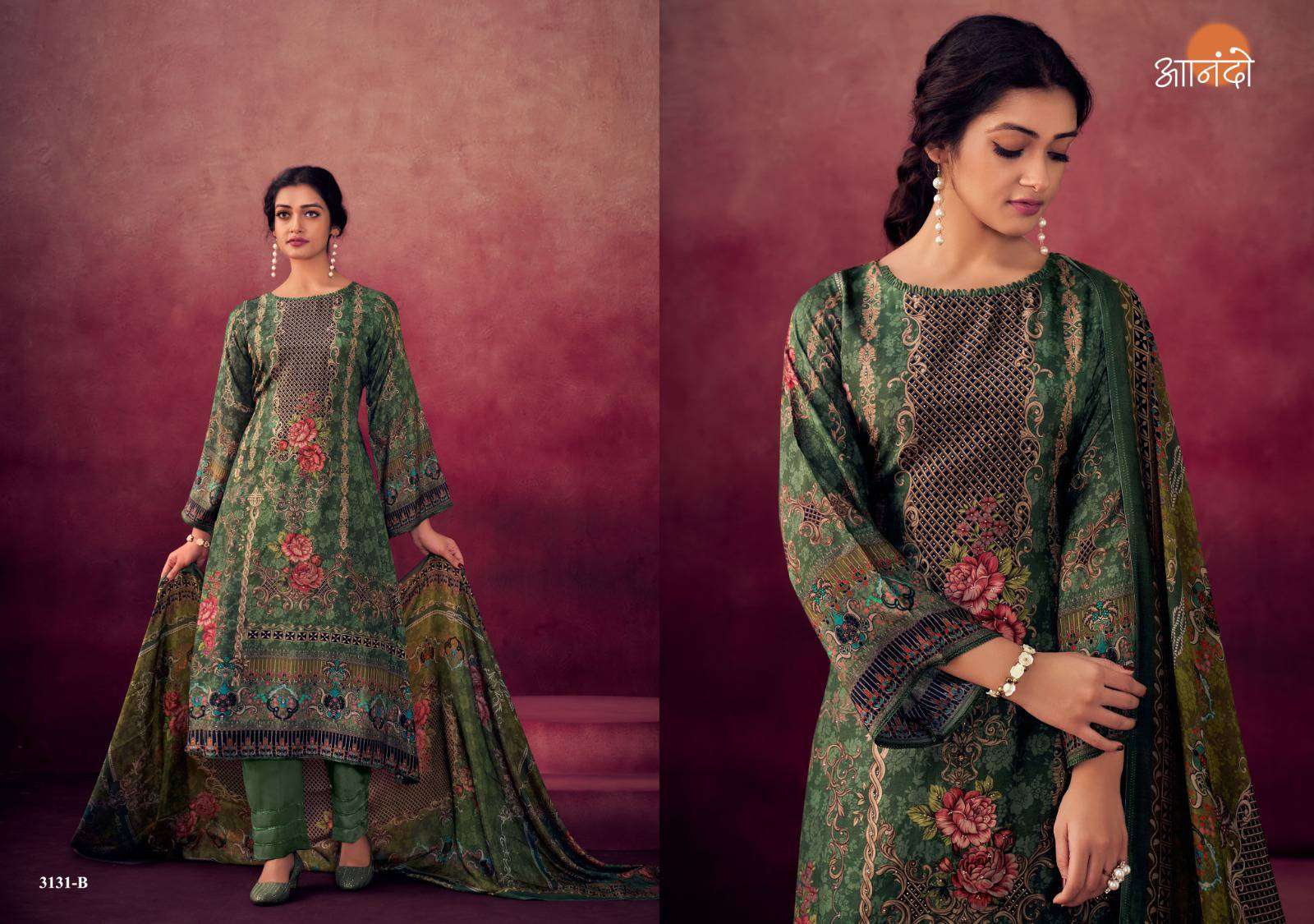 Jay Vijay Anando Nagma 3131 Designer Print Silk Exclusive Ladies Suit ...