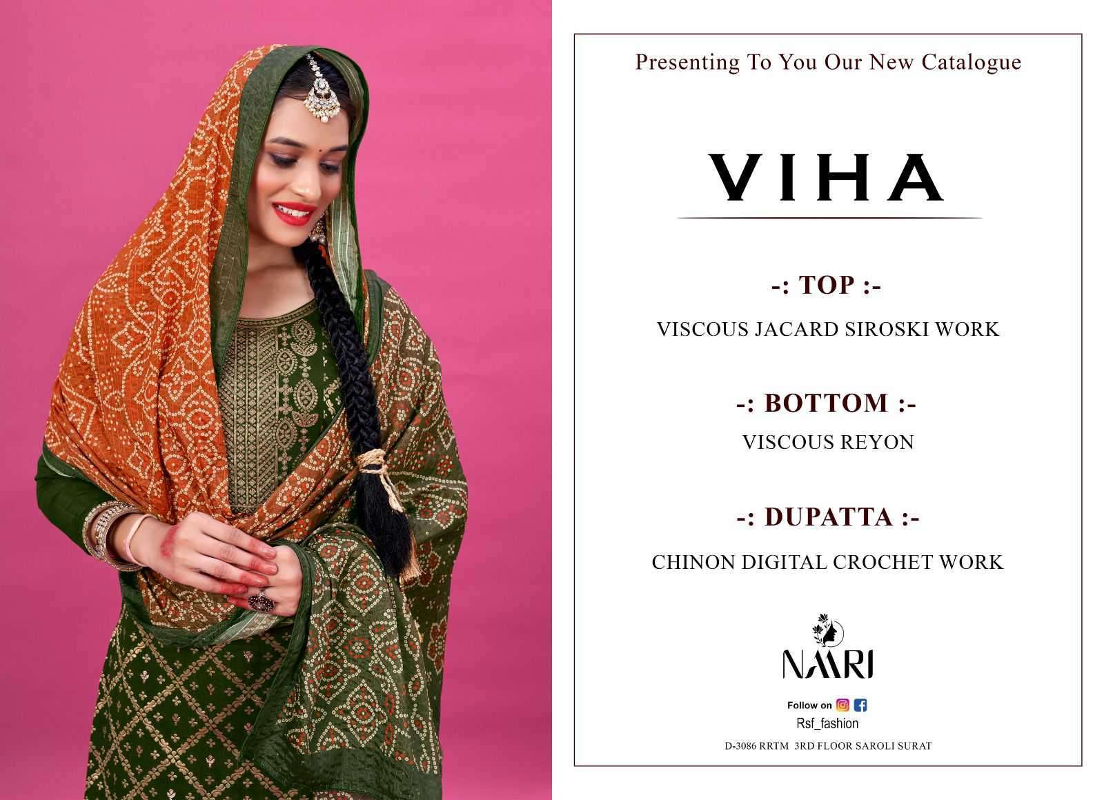 Naari Viha New Designs Festive Wear Muslin Jacquard Dress Exporter