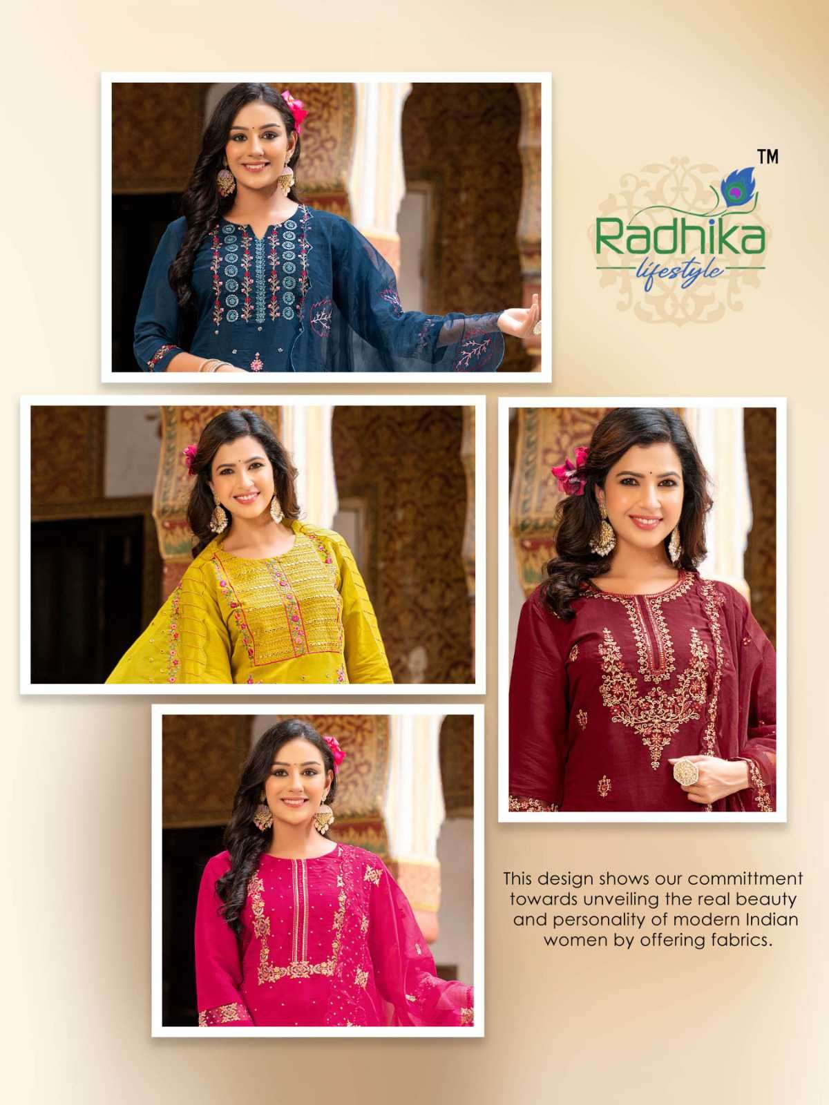 Radhika Lifestyle Shehnaz Vol 1 Designer Silk Kurti Bottom Dupatta ...