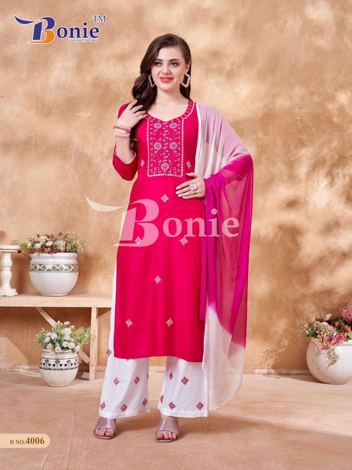 Bonie Stuti Vol 4 Fancy Rayon Readymade Palazzo Dess Catalog Exporter