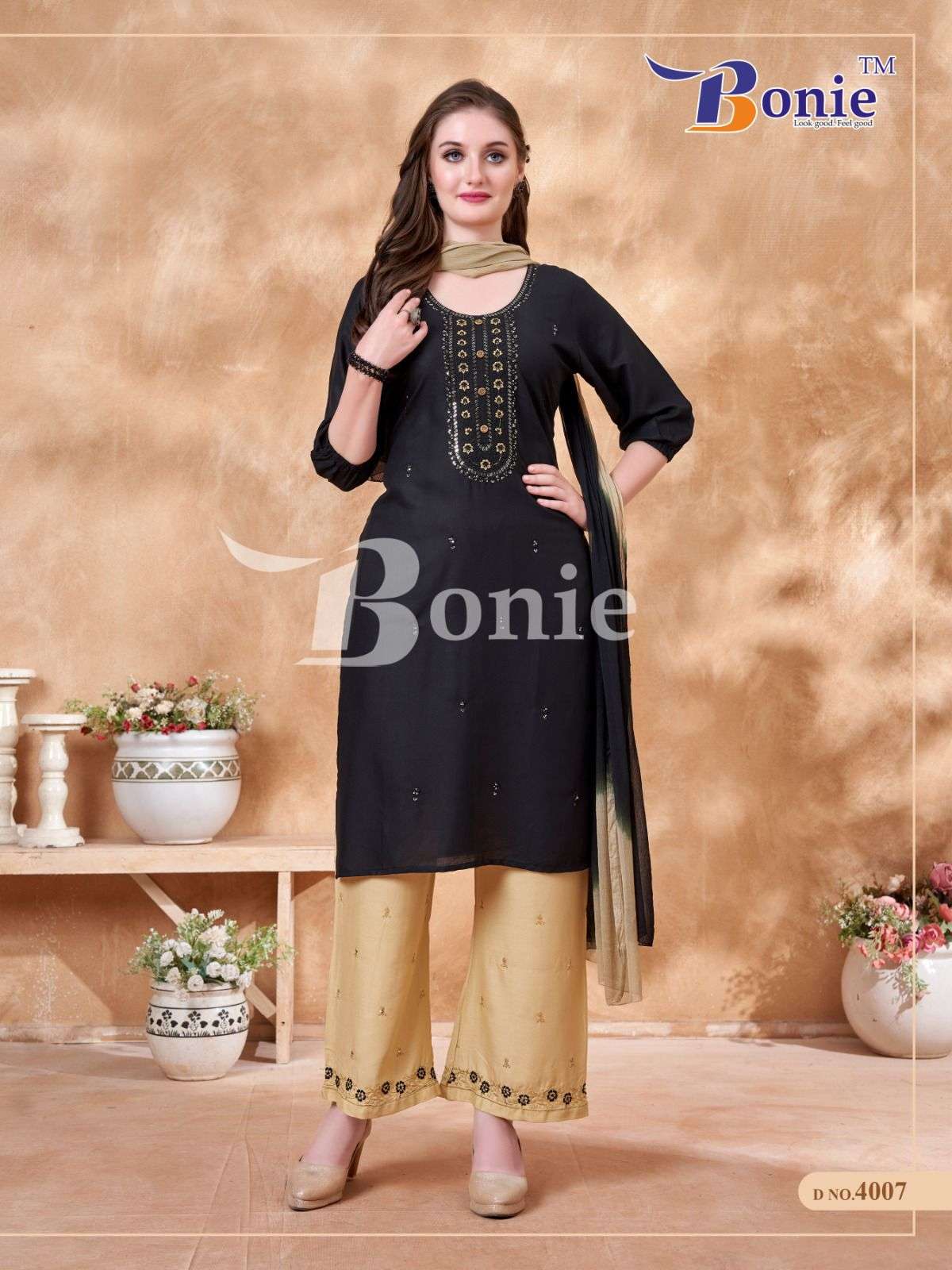 Bonie Stuti Vol 4 Fancy Rayon Readymade Palazzo Dess Catalog Exporter