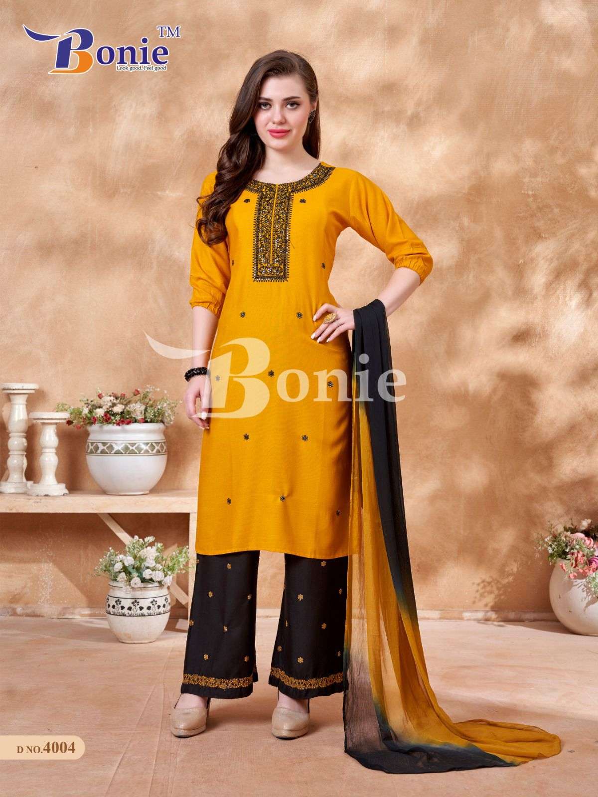 Bonie Stuti Vol 4 Fancy Rayon Readymade Palazzo Dess Catalog Exporter