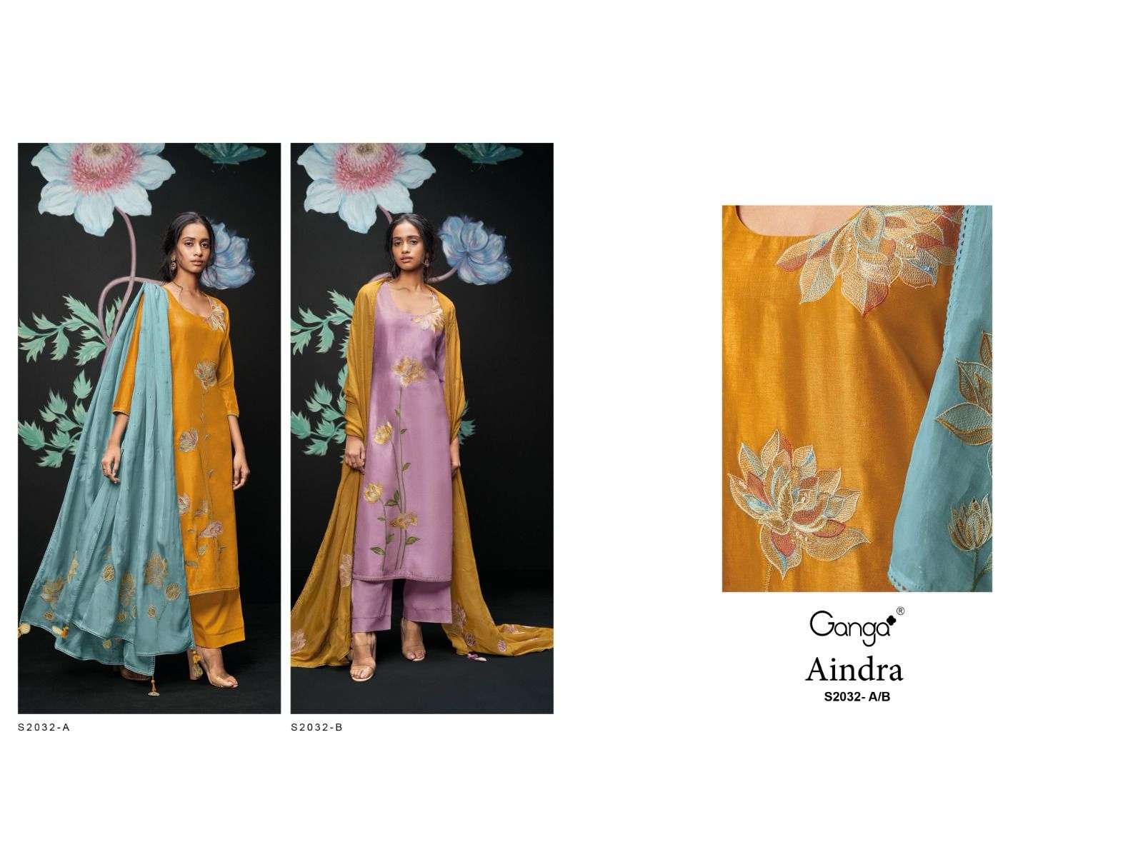 Ganga Aindra 2023 Premium Designs Silk Traditional Wear Suit Exporter