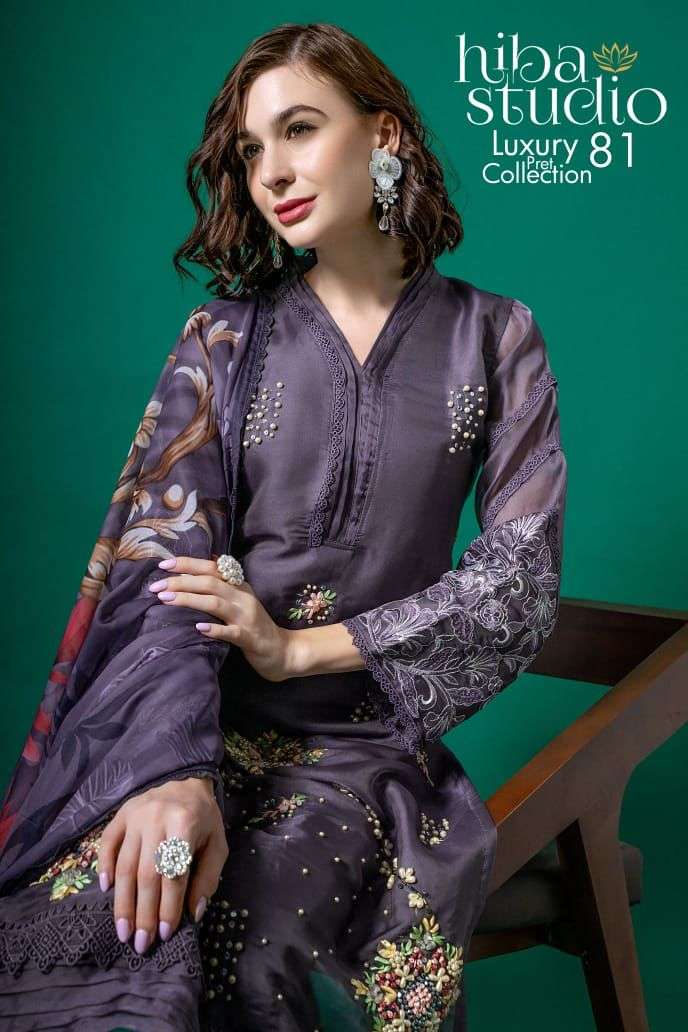 Hiba Studio Lpc Vol 81 Designer Pakistani Readymade Dress New Collection