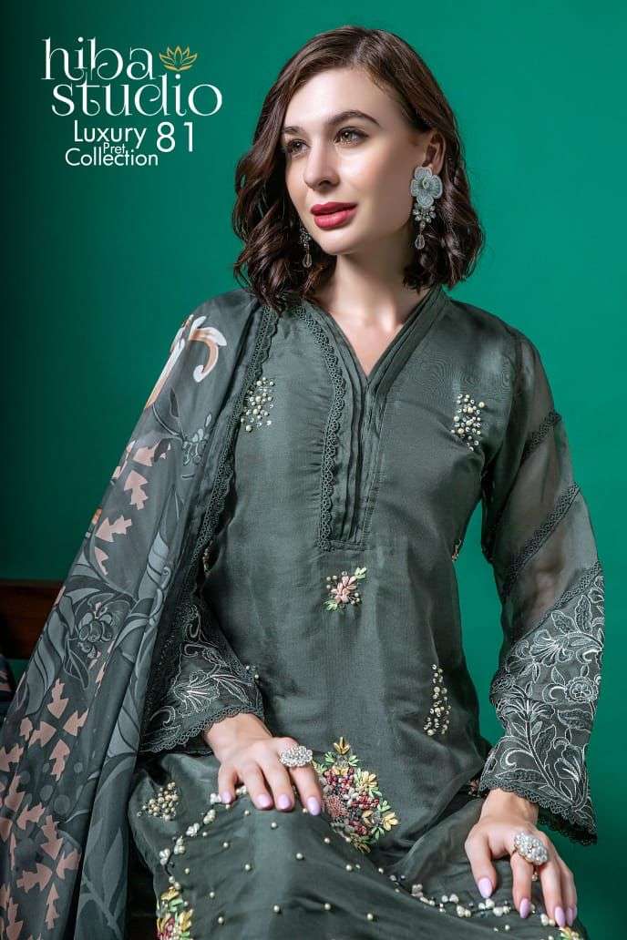 Hiba Studio Lpc Vol 81 Designer Pakistani Readymade Dress New Collection