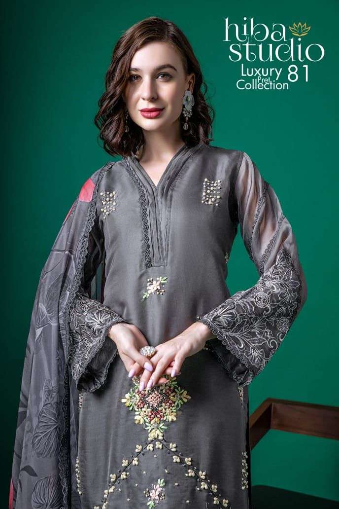 Hiba Studio Lpc Vol 81 Designer Pakistani Readymade Dress New Collection