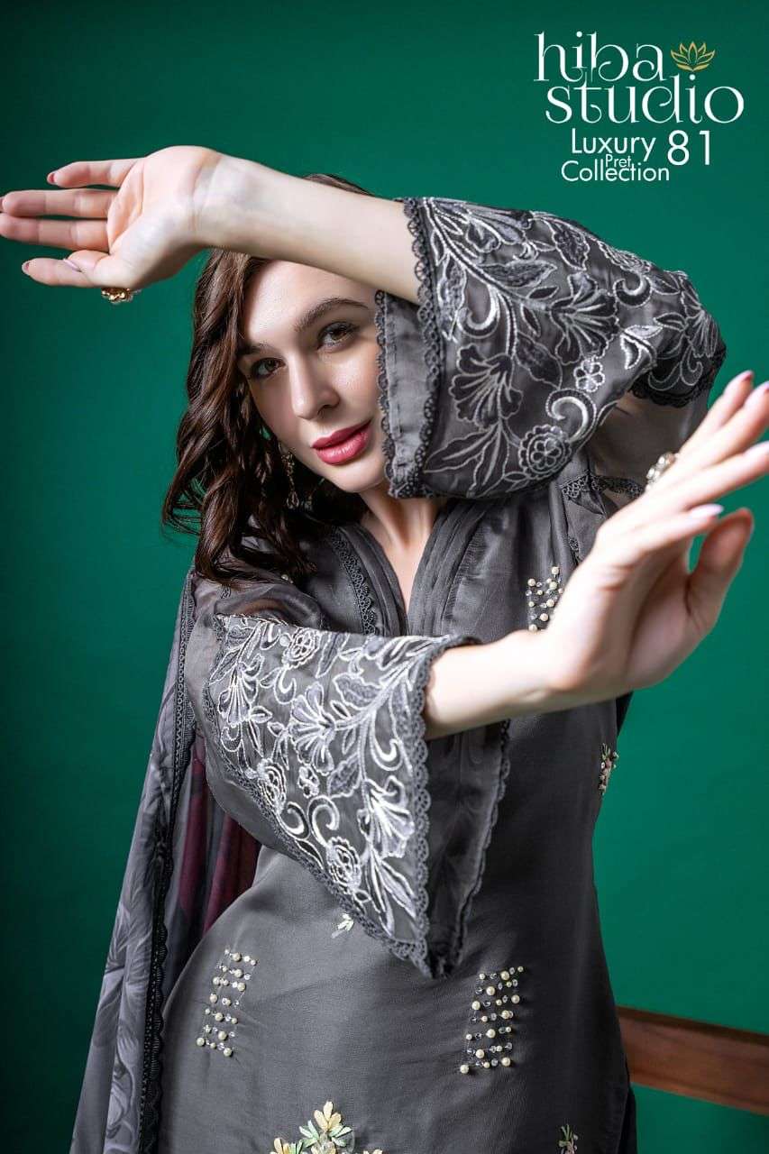 Hiba Studio Lpc Vol 81 Designer Pakistani Readymade Dress New Collection