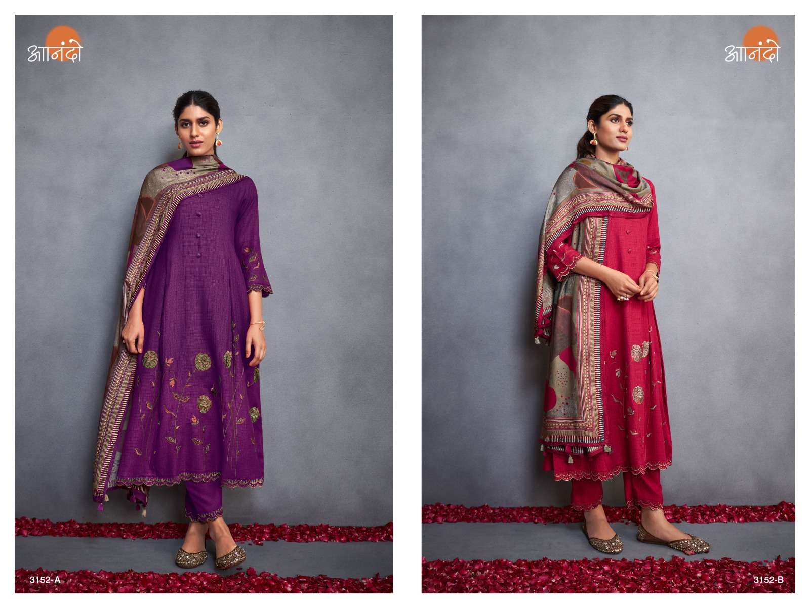 Jay Vijay Aanando Prisca 3152 Exclusive Fancy Pashmina Suit Catalog Dealer