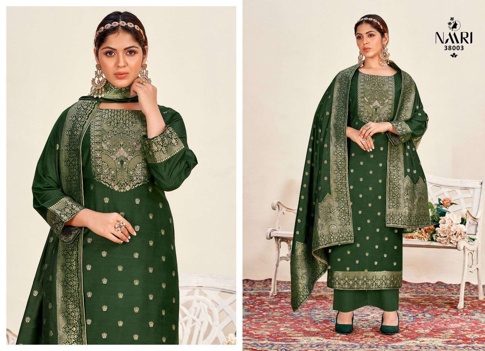 Naari Izara Vol 2 Designer Muslin Jacquard Ladies Suit Catalog Exporter