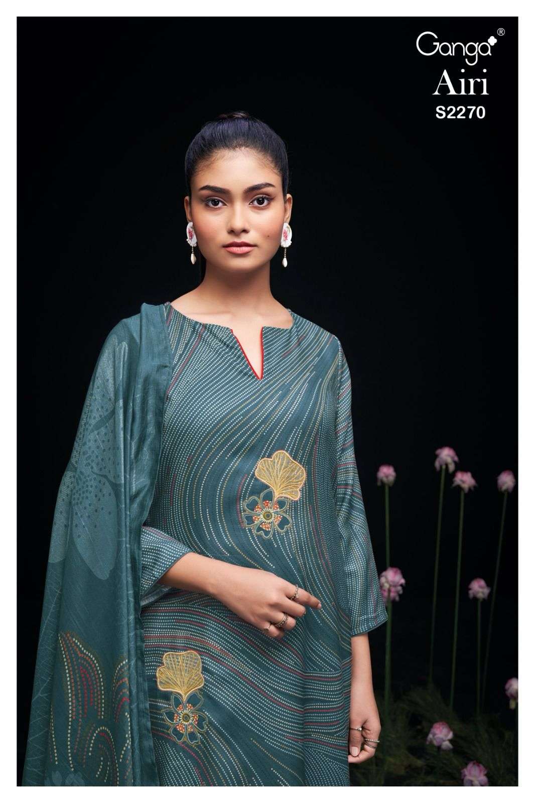 Ganga Airi 2270 Exclusive Winter Wear pashmina Suit Catalog Dealer