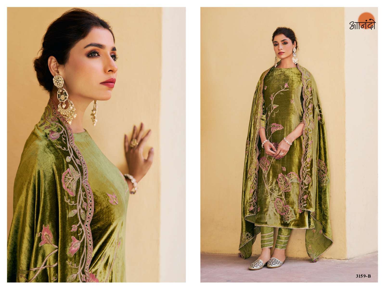 Jay Vijay Anando Aarusha 3159 Wedding Wear Designer Velvet Branded Suit ...