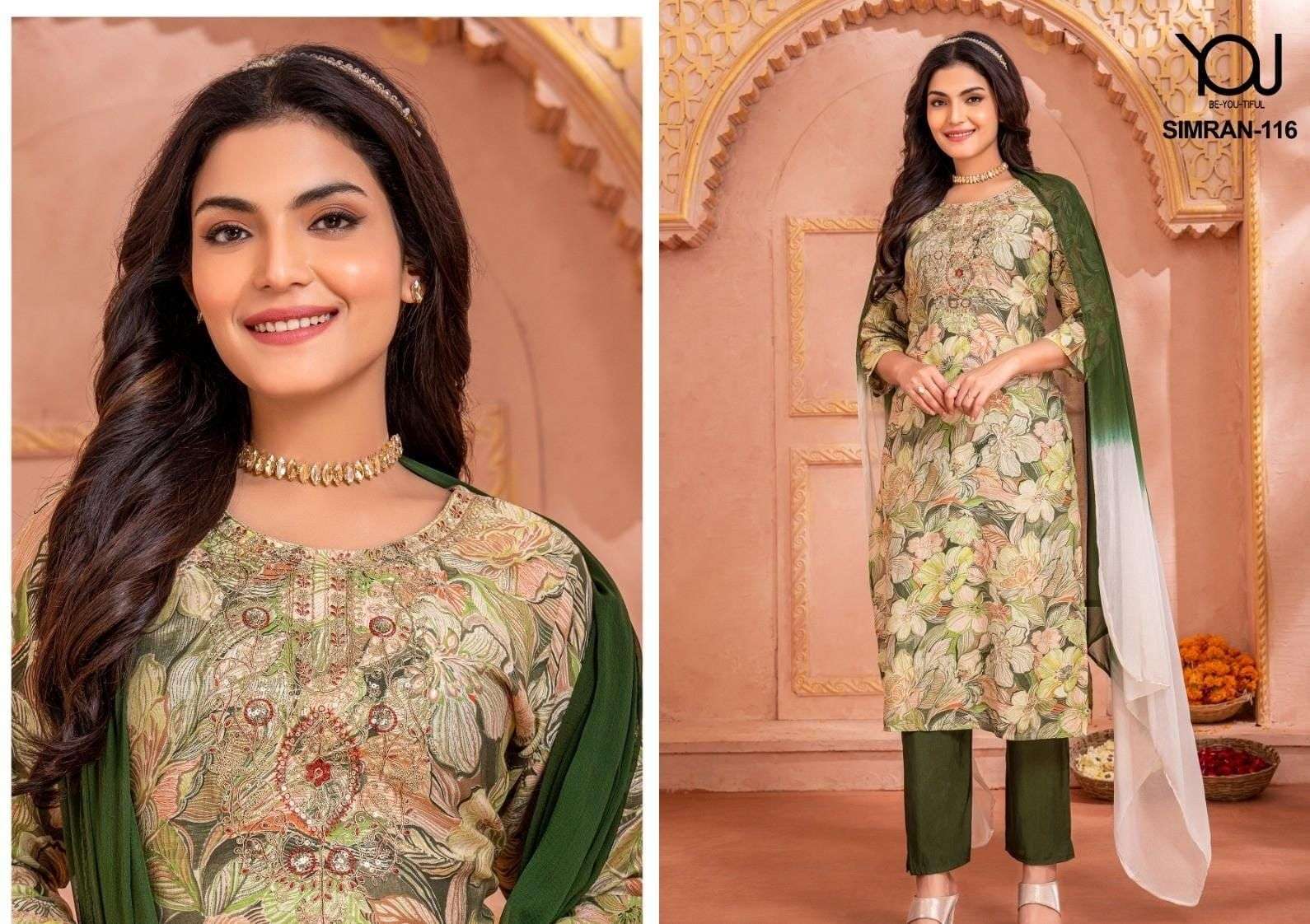 Wanna Simran Fancy Modal Print Kurti Bottom Dupatta Size Set Designs