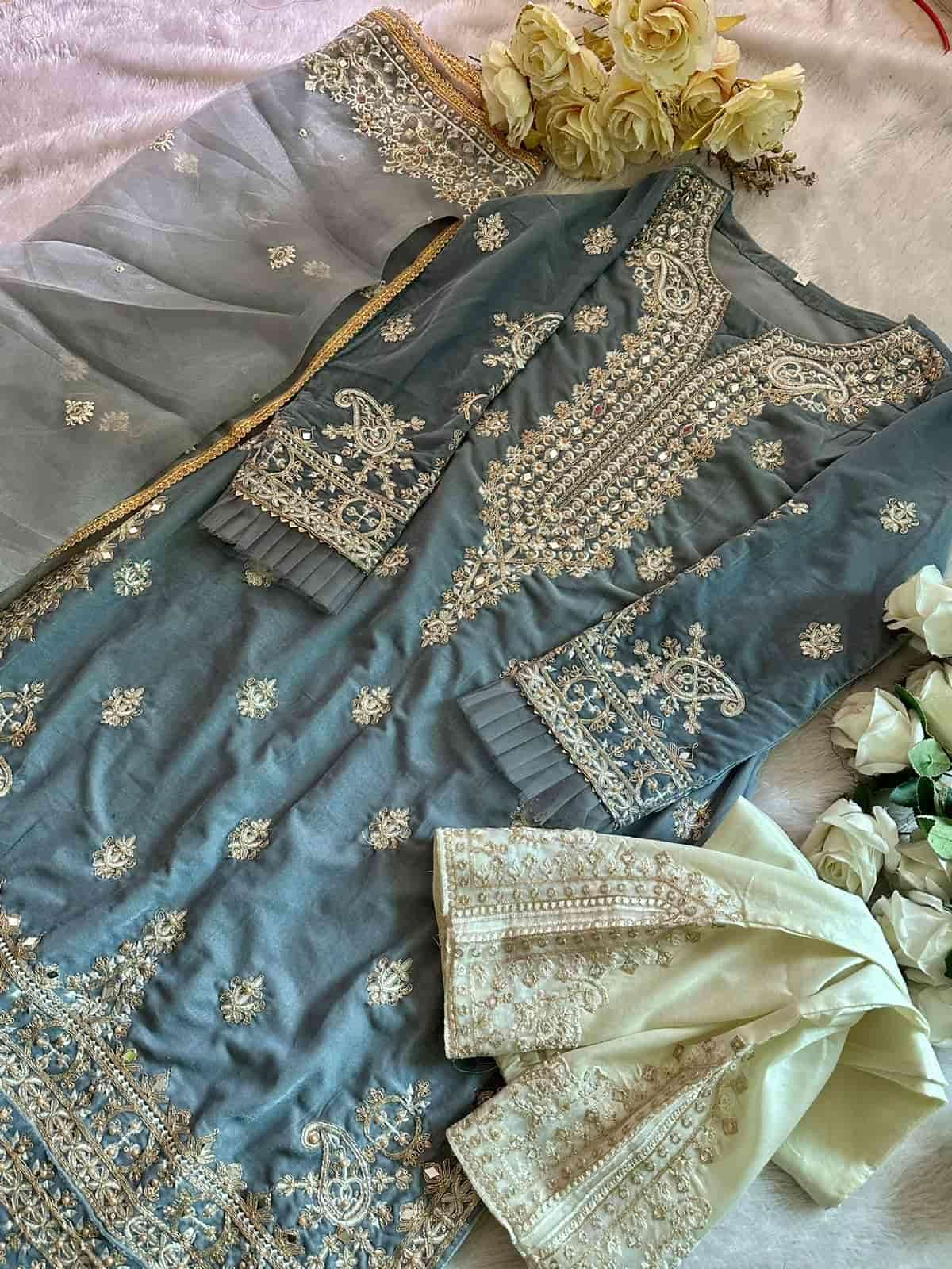 Ziaaz Designs 378 B Pakistani Festive Wear Style Designer Velvet Suit ...