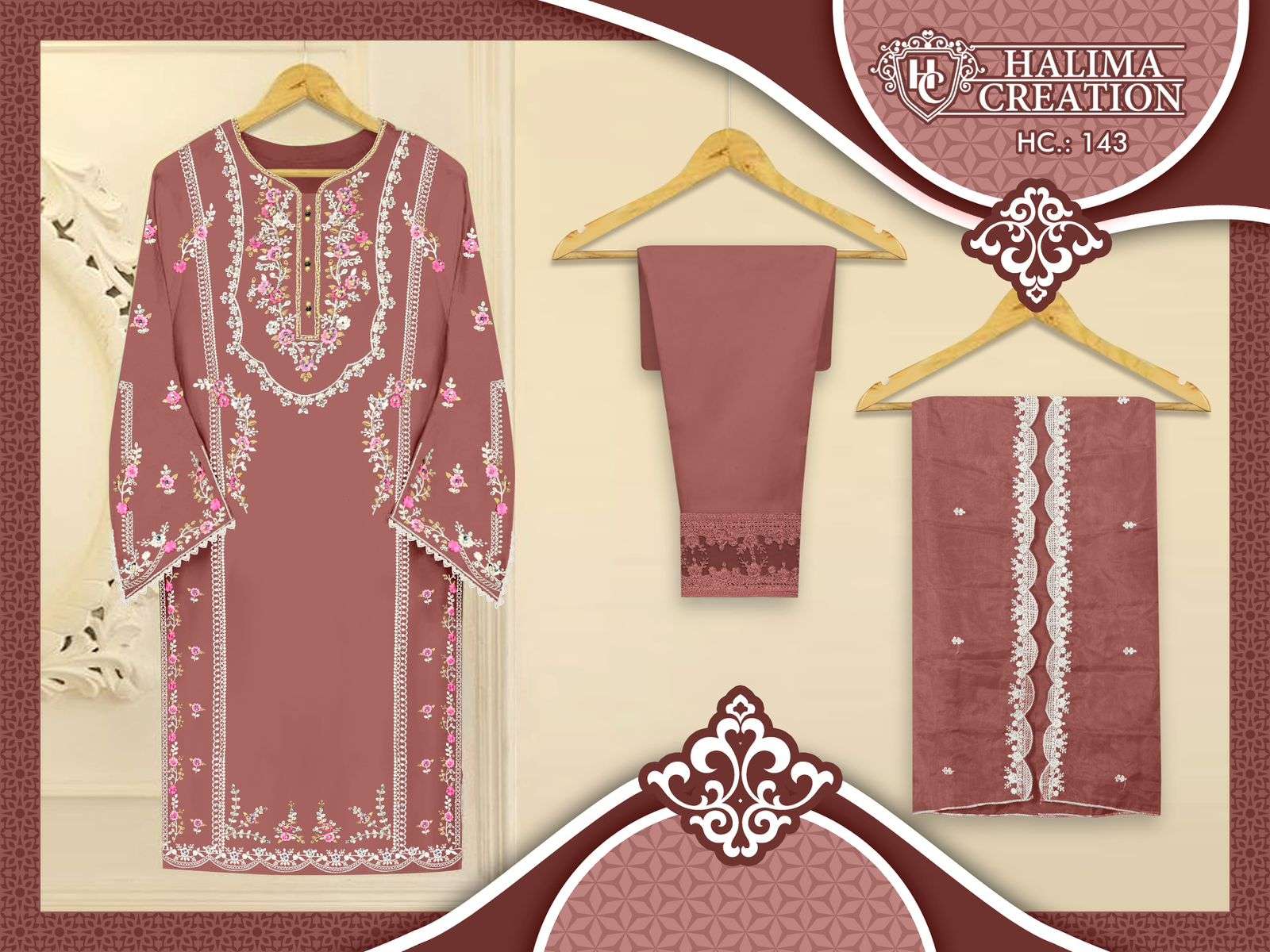 Halima Creation Hc 143 Designer Pakistani Suit Festive Collection