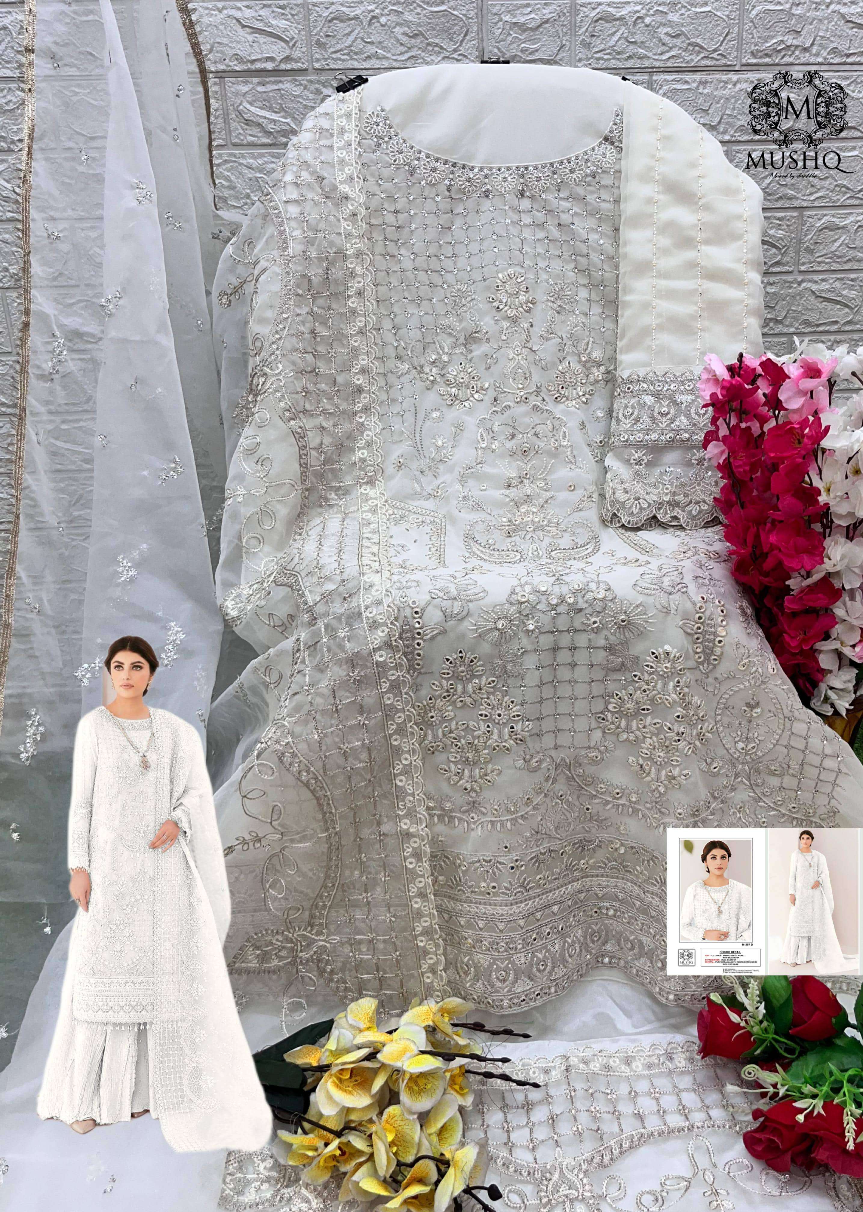 Mushq M 297 D Exclusive Latest Designer Style Pakistani Party Wear ...