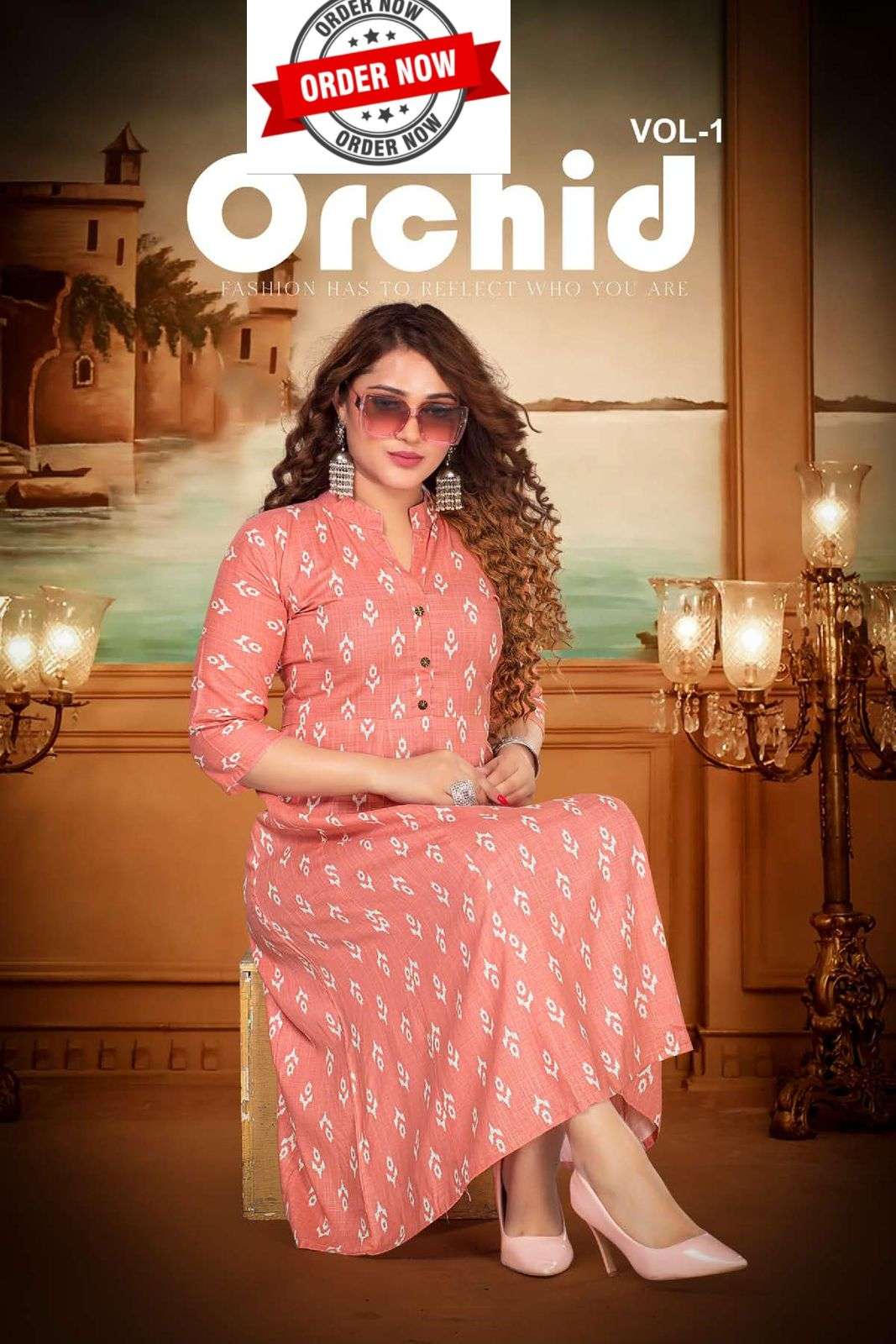 Jlf Orchid Vol 1 Fancy Rayon Print Flared Kurti Catalog Dealers