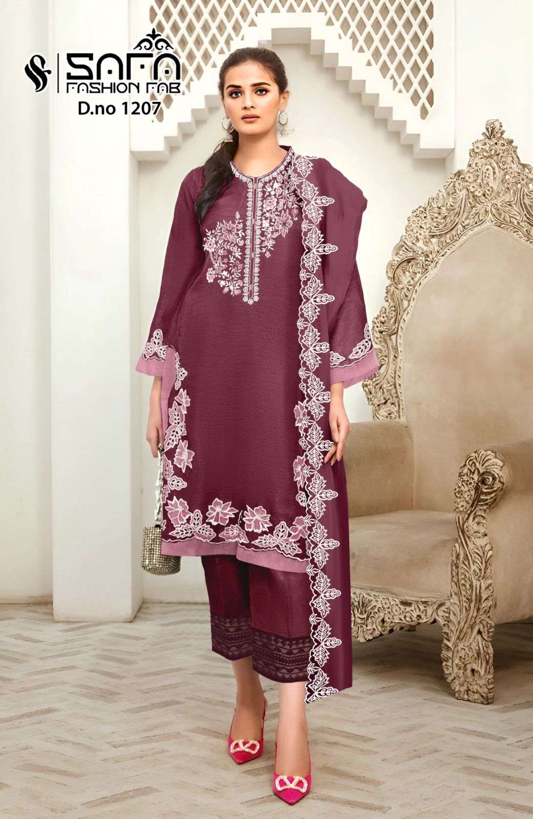 Safa Fashion Fab 1207 Readymade Pakistani Designer 3 Piece Set Festive ...
