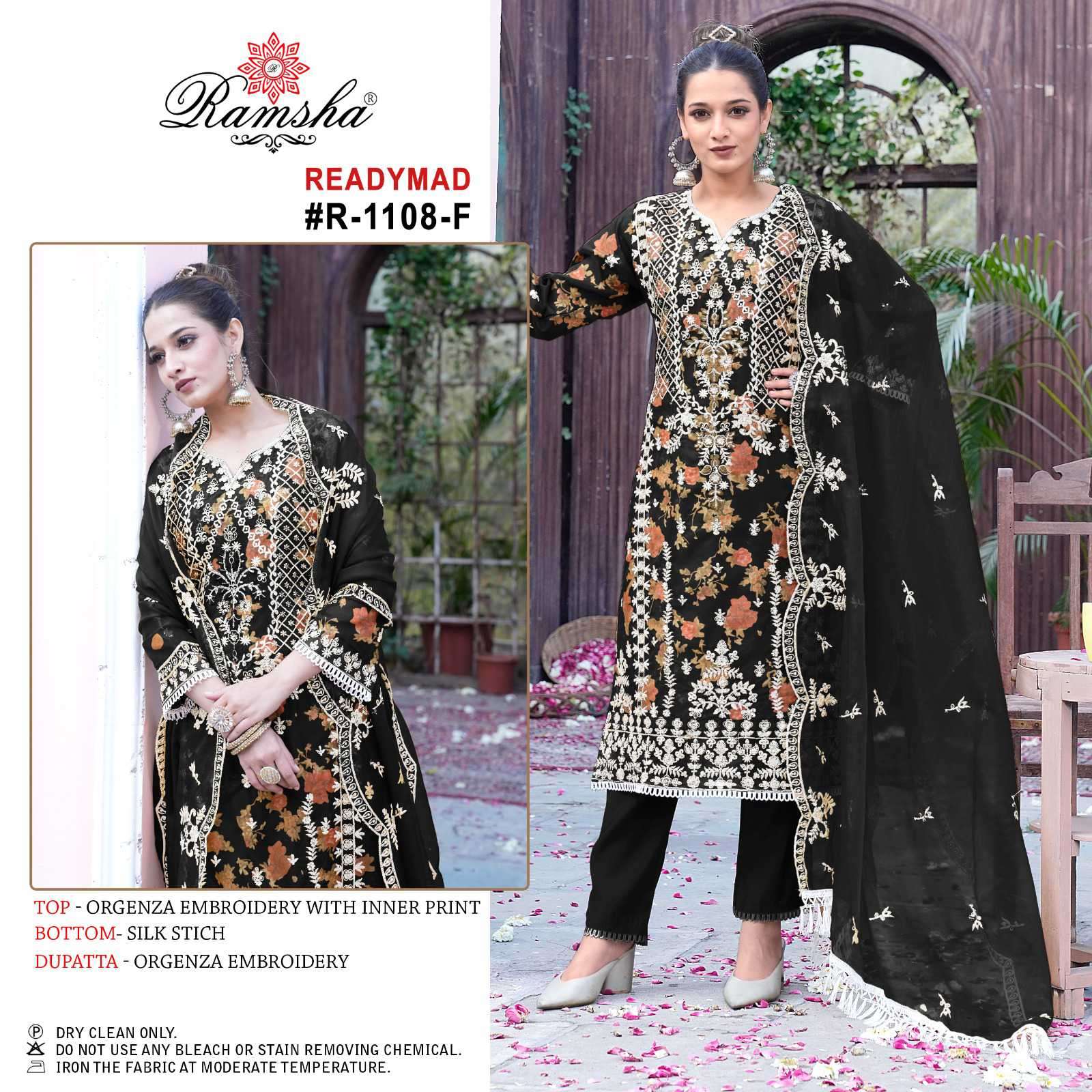 Ramsha R 1108 Nx Readymade Pakistani Straight Suit Exporters