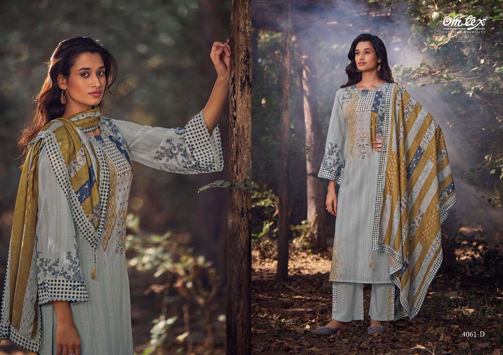 Omtex Aarisa Exclusive Linen Cotton Suit Catalog Suppliers