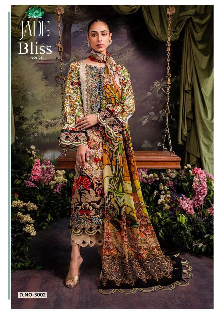 Nand Gopal Jade Bliss Vol 3 Karachi Print Suit Catalog Supplier