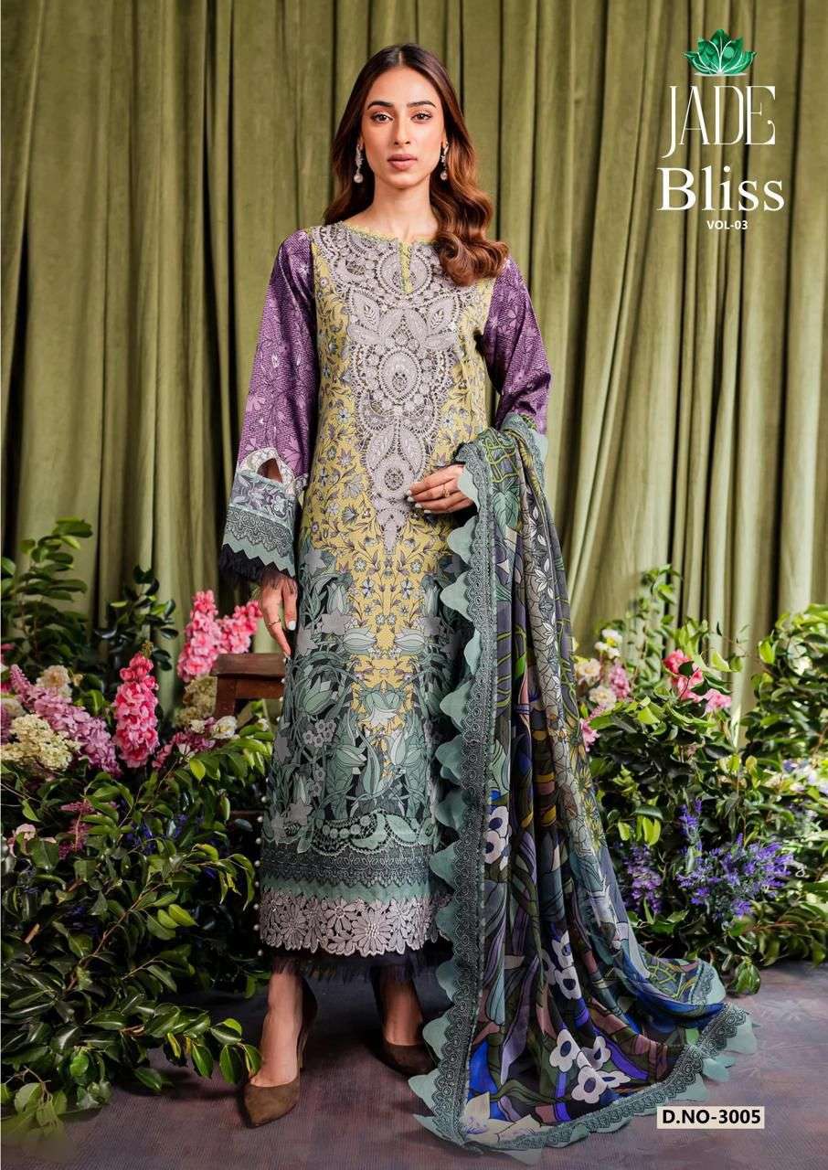 Nand Gopal Jade Bliss Vol 3 Karachi Print Suit Catalog Supplier