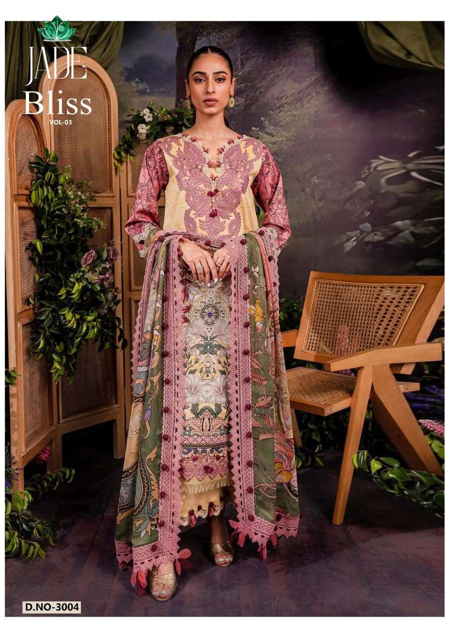 Nand Gopal Jade Bliss Vol 3 Karachi Print Suit Catalog Supplier