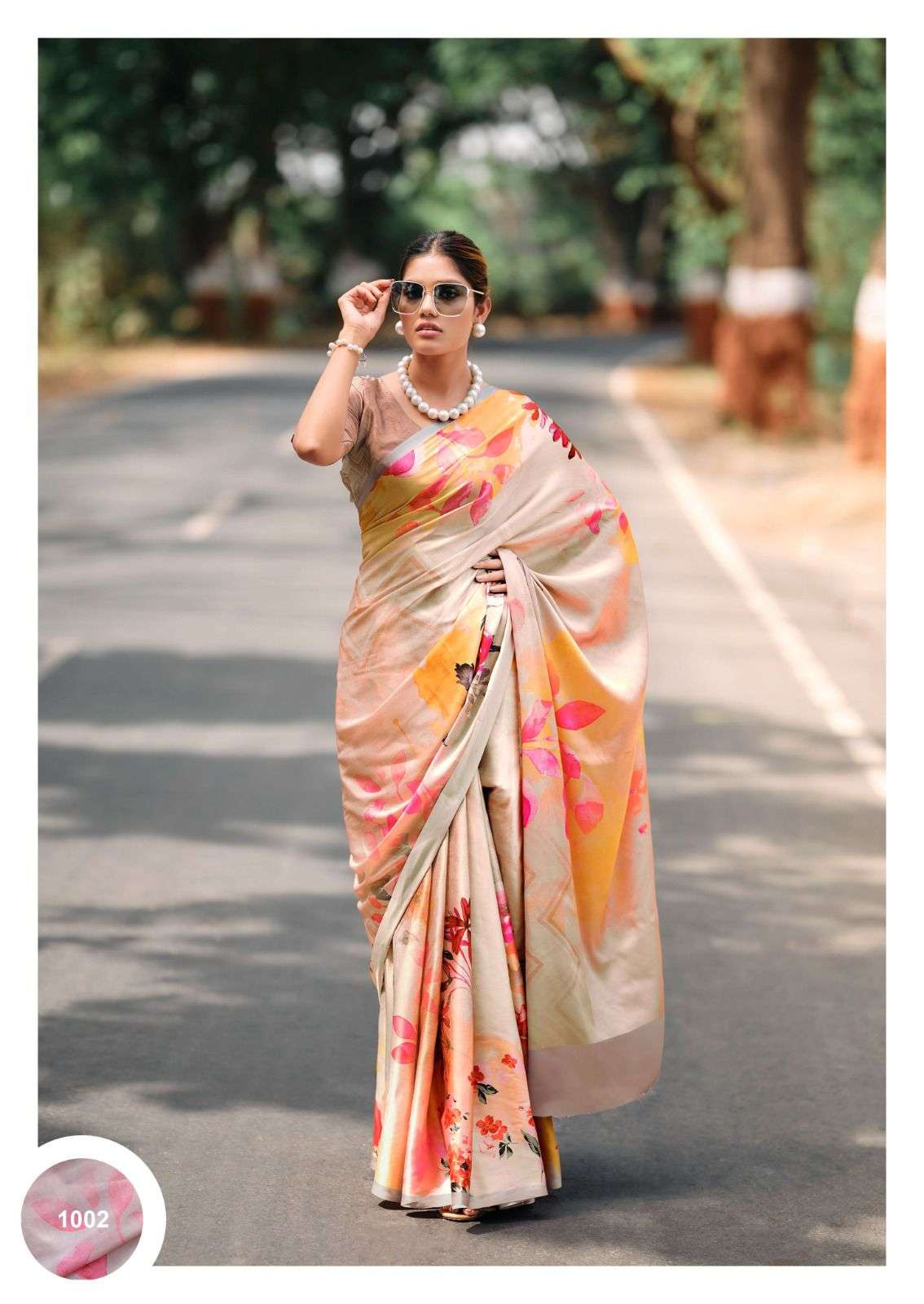 Kashvi Divyani Vol 3 Fancy Print Satin Saree Catalog Exporter