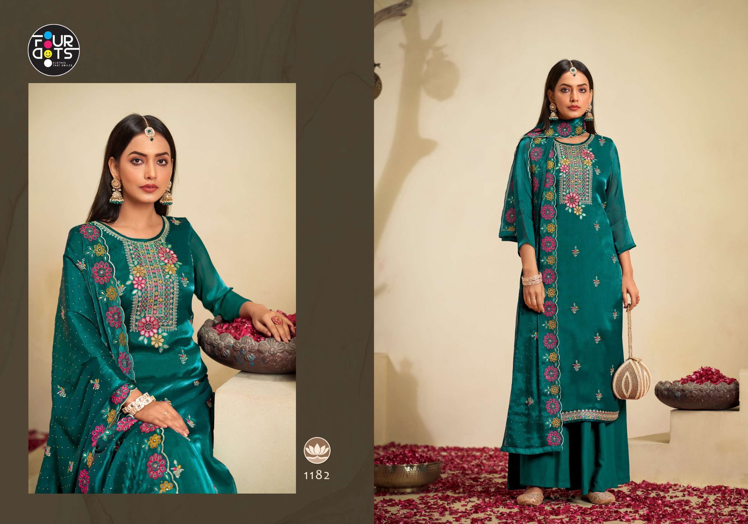 Fourdots Seerat Unstitch Festive Wear Suits Catalog Exporter