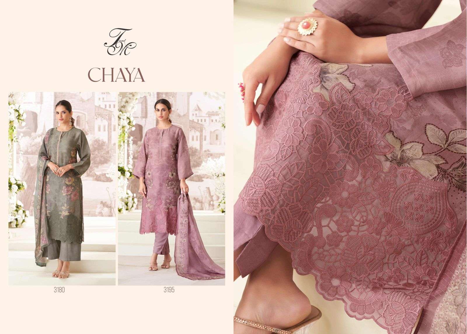 T And M Designer Chaya Exclusive Latest Design Suit Catalog Wholesale