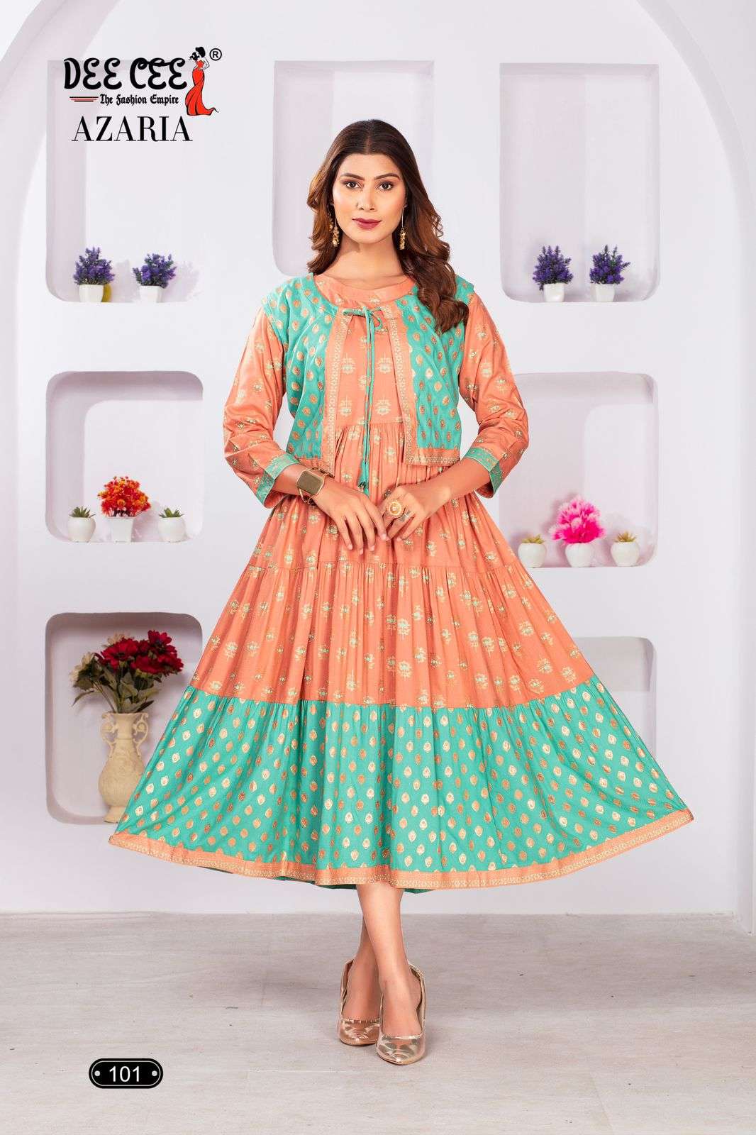 Dee Cee Azaira Readymade Leyered Kurti Catalog Designs
