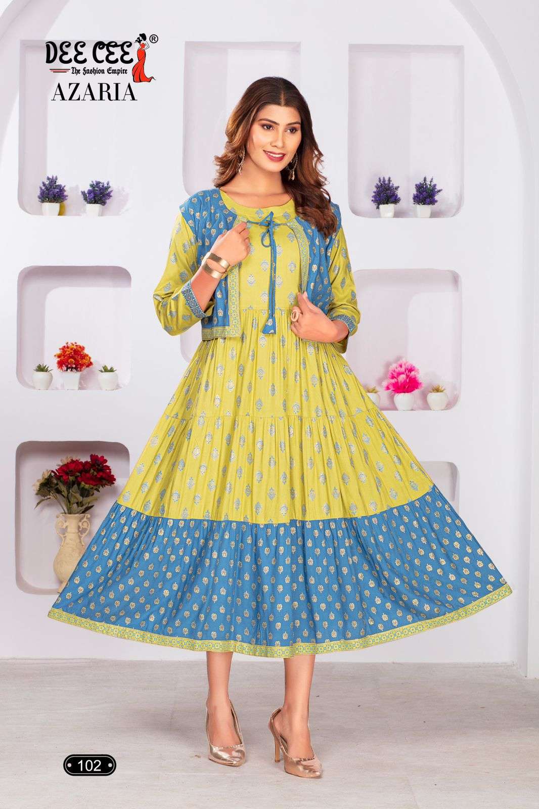 Dee Cee Azaira Readymade Leyered Kurti Catalog Designs