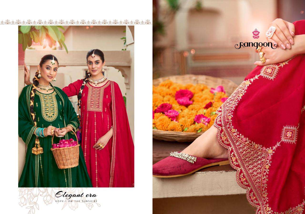 Rangoon Roop Latest New Designs Readymade Suits Catalog Exporter