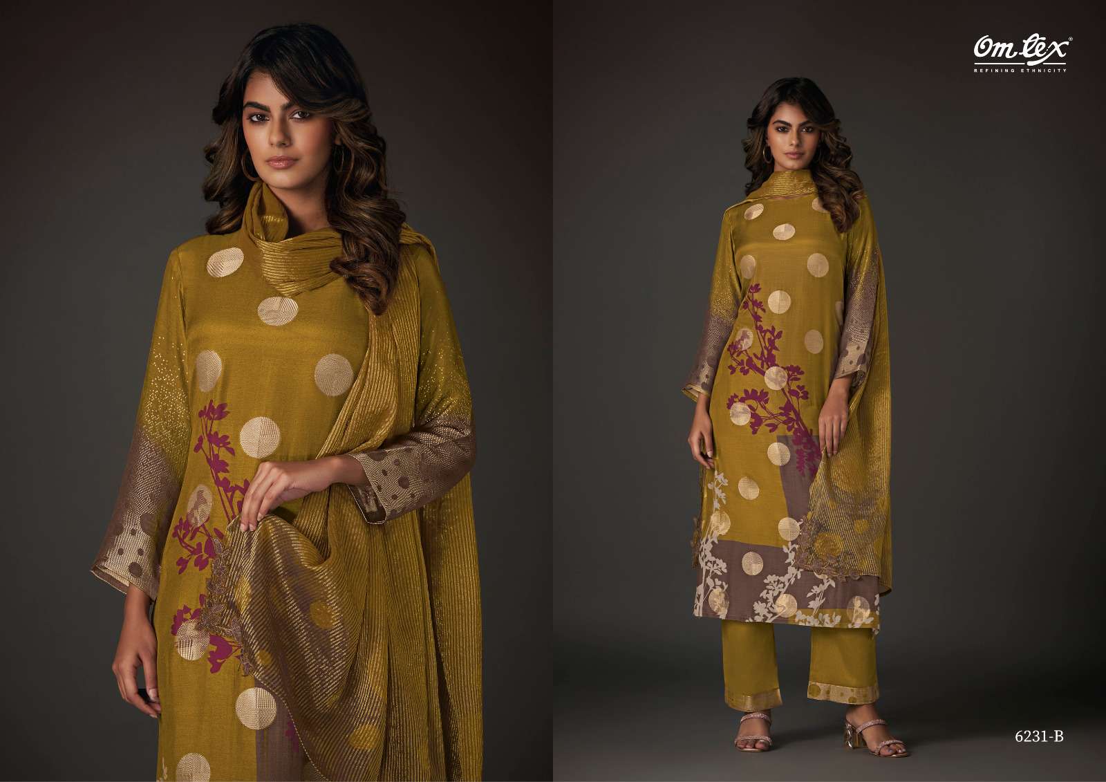 Omtex Suzanne Vol 2 Exclusive Jacquard Muslin Suit latest Catalog Wholesale