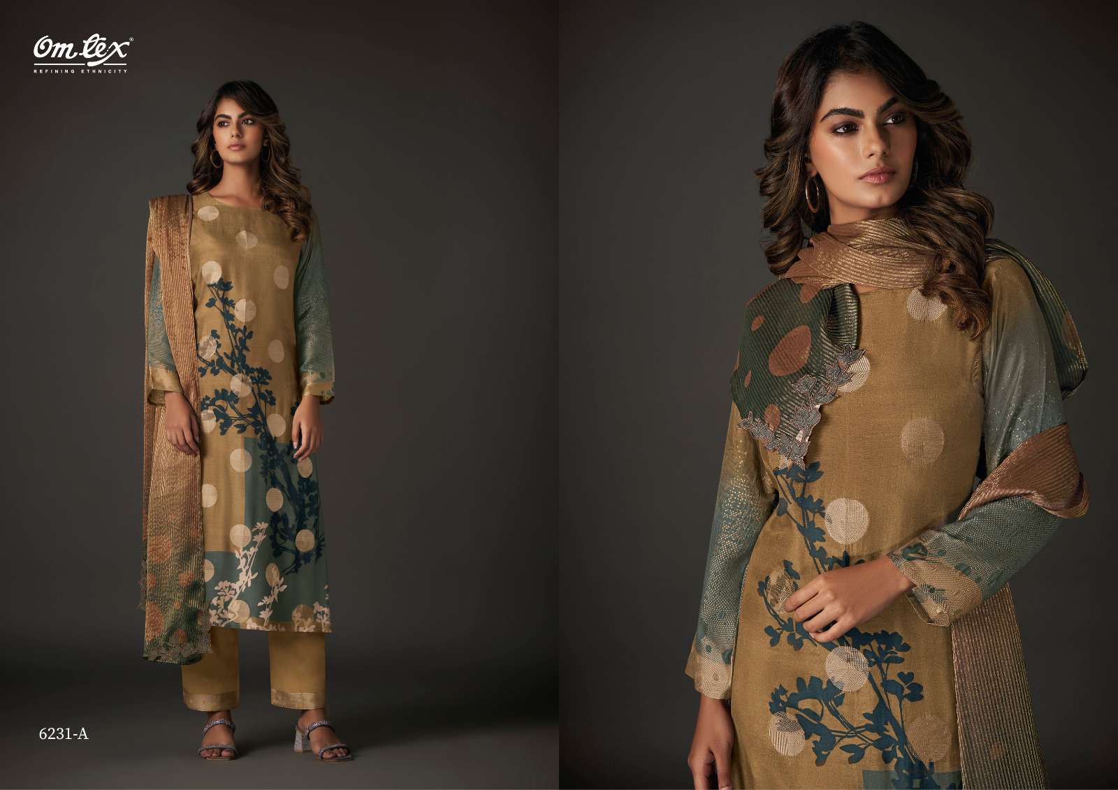 Omtex Suzanne Vol 2 Exclusive Jacquard Muslin Suit latest Catalog Wholesale