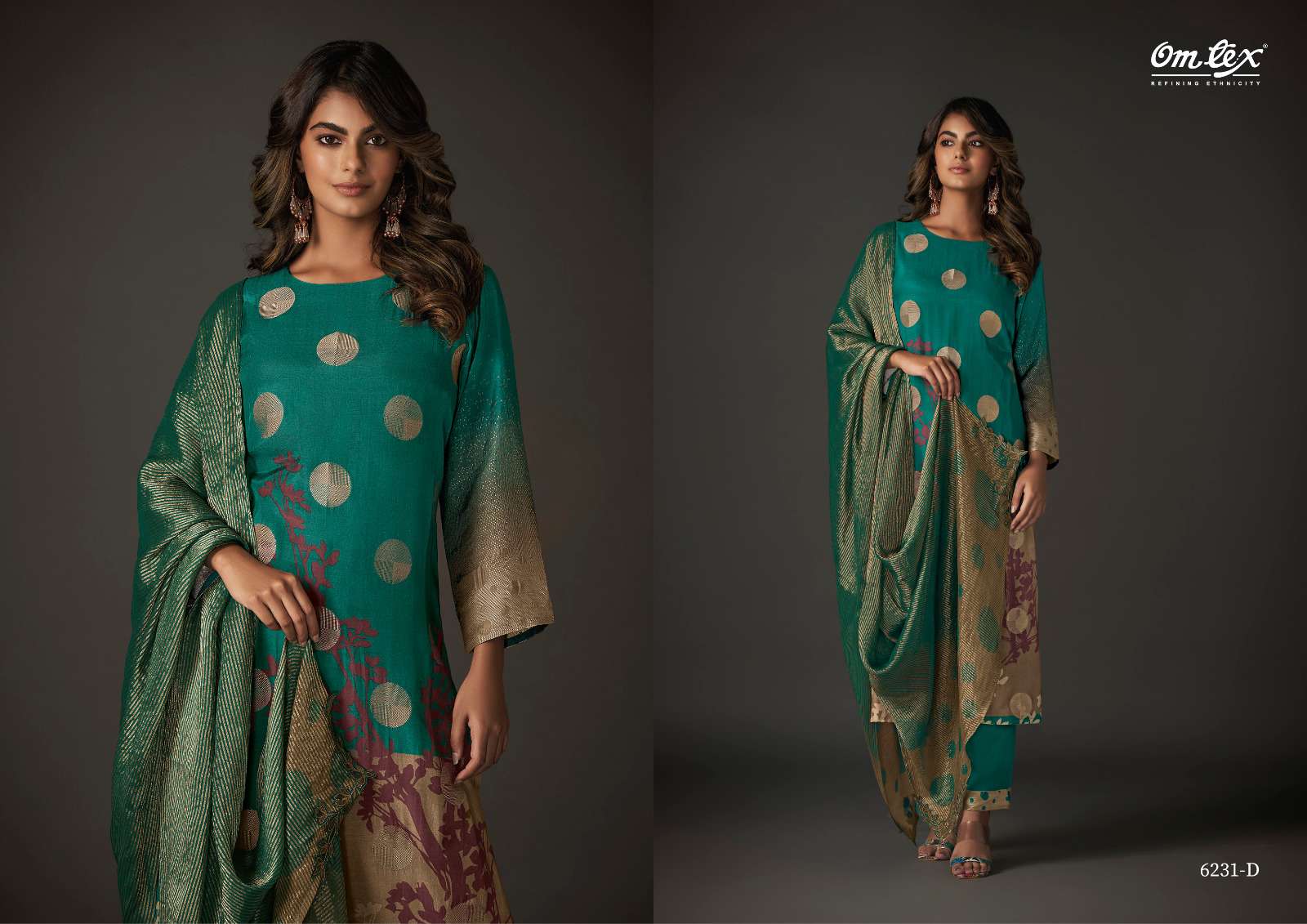 Omtex Suzanne Vol 2 Exclusive Jacquard Muslin Suit latest Catalog Wholesale