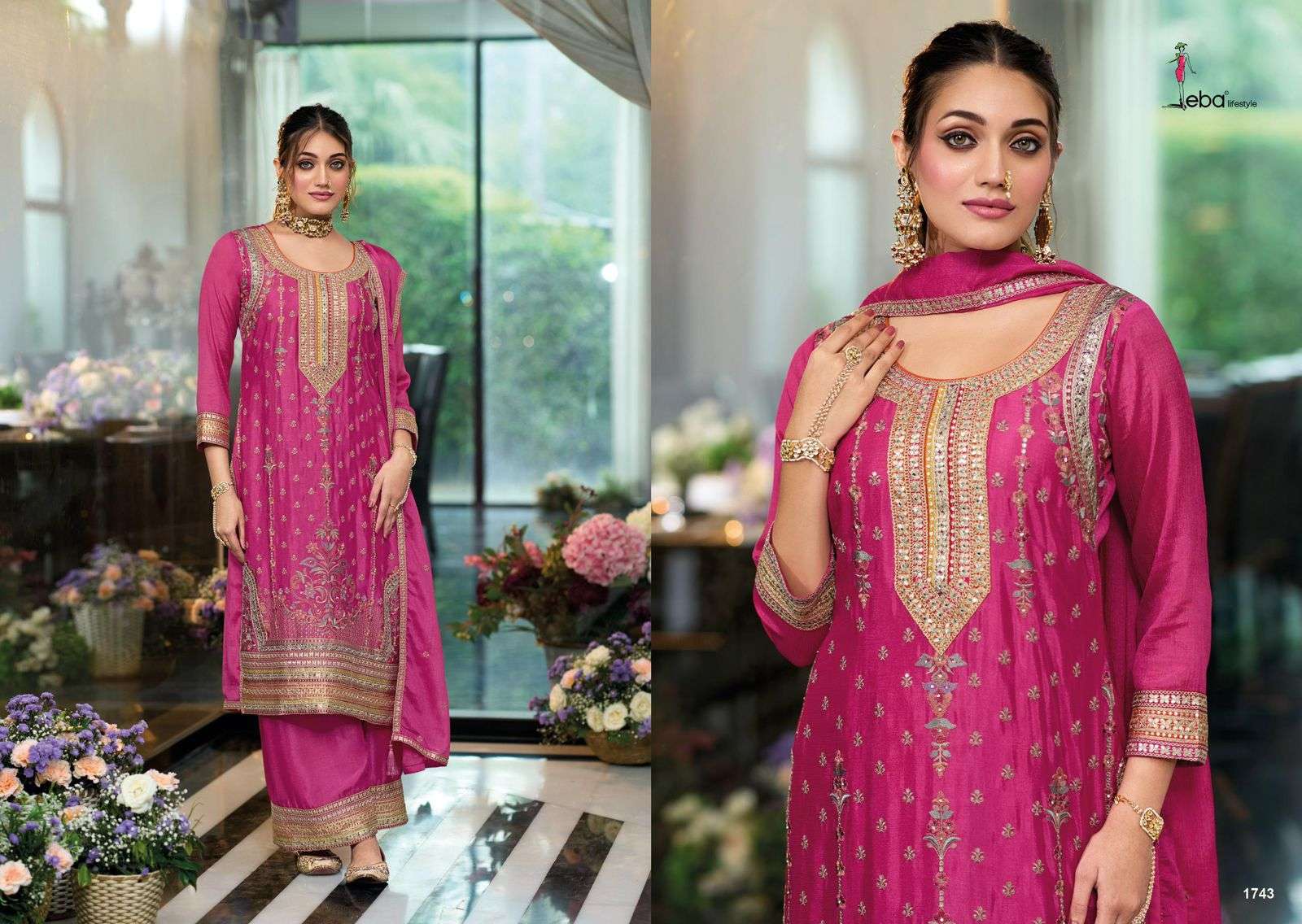 Eba Lifestyle Ruby Vol 2 Heavy Palazzo Designer Suit Readymade Catalog