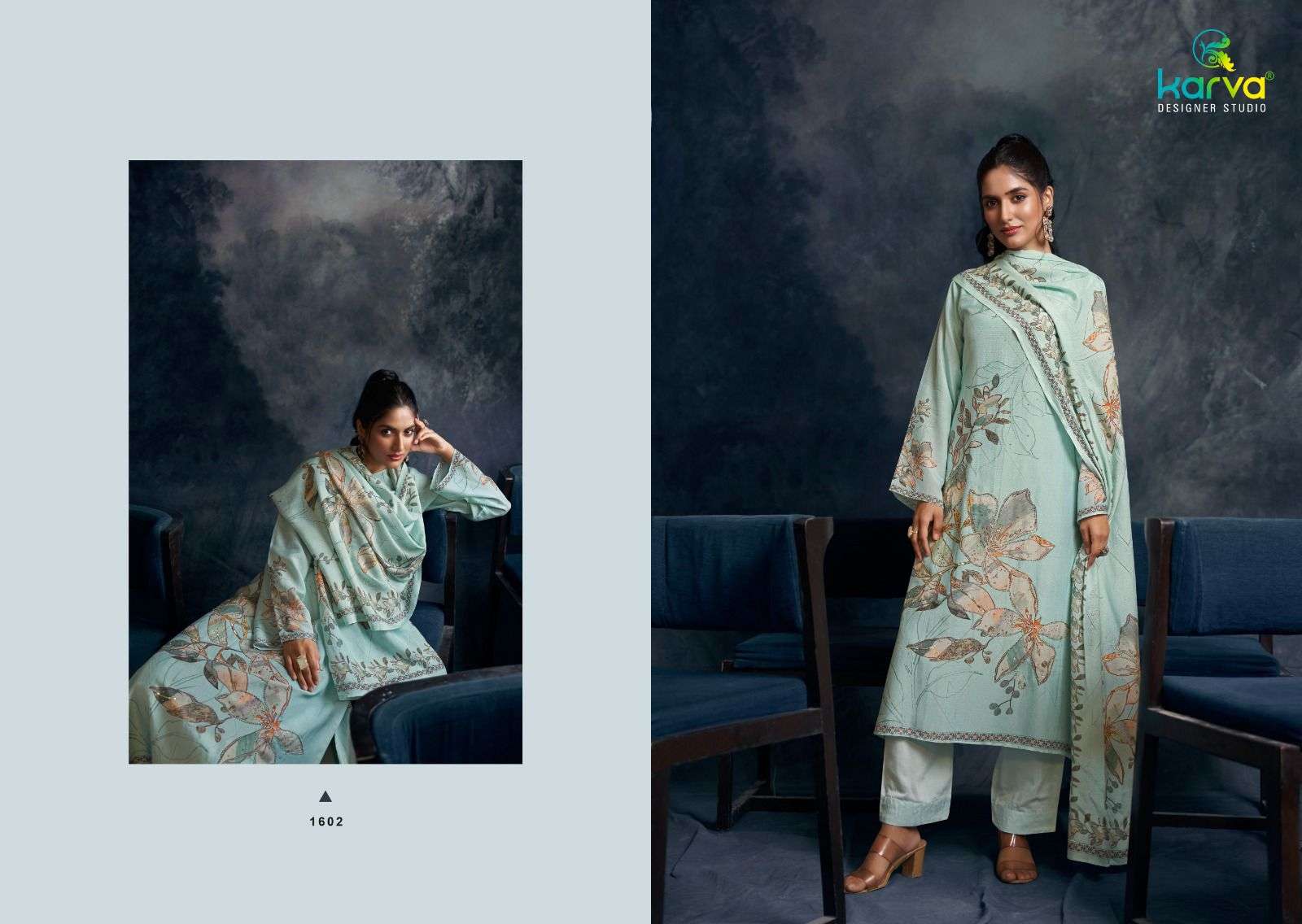 Karva Designer Studio Burberry Fancy Muslin Ladies Suit Catalog Suppliers